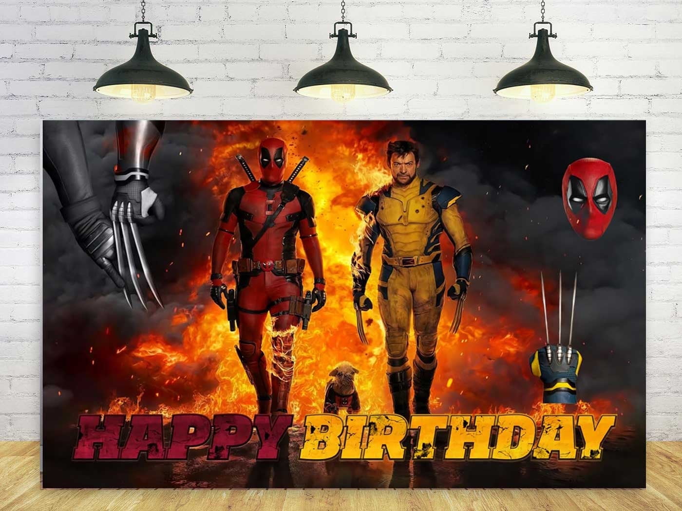 Deadpol Birthday Party Backdrop, Deadpol irthday Party Decoration ...