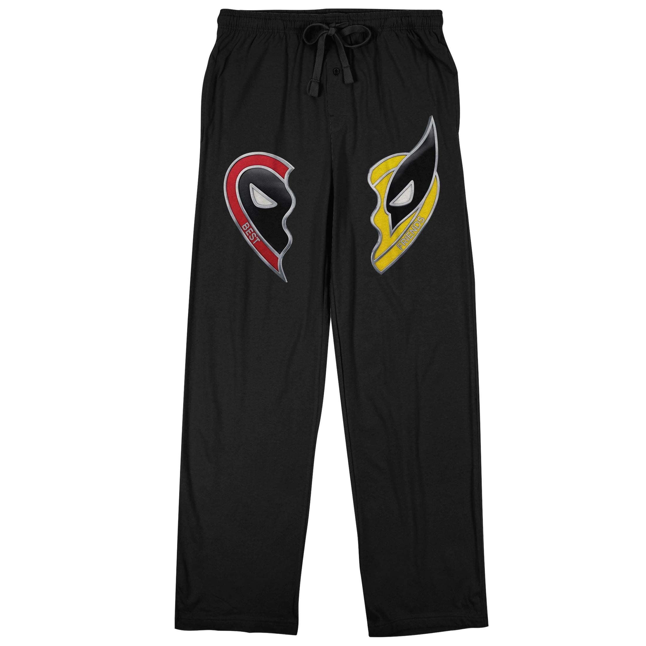 Deadpool 3 Deadpool And Wolverine Best Friends Heart Men's Black Sleep ...