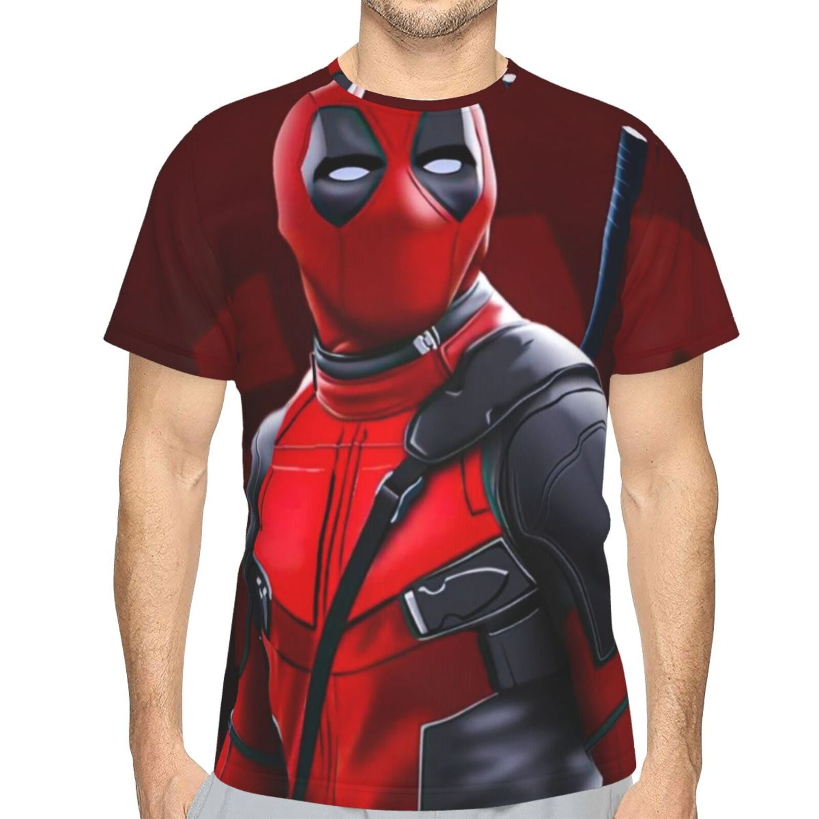 Deadpool 3d Graphic Print Shirts Casual Short Sleeve Tee Shirts Top For ...