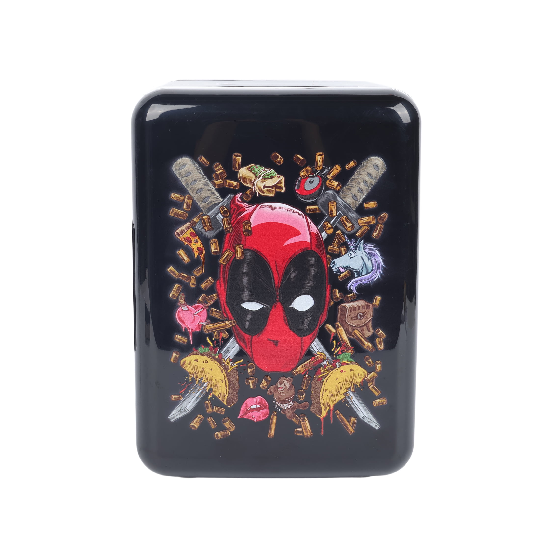Deadpool 4L 6-Can Mini Fridge, Black - Walmart.com