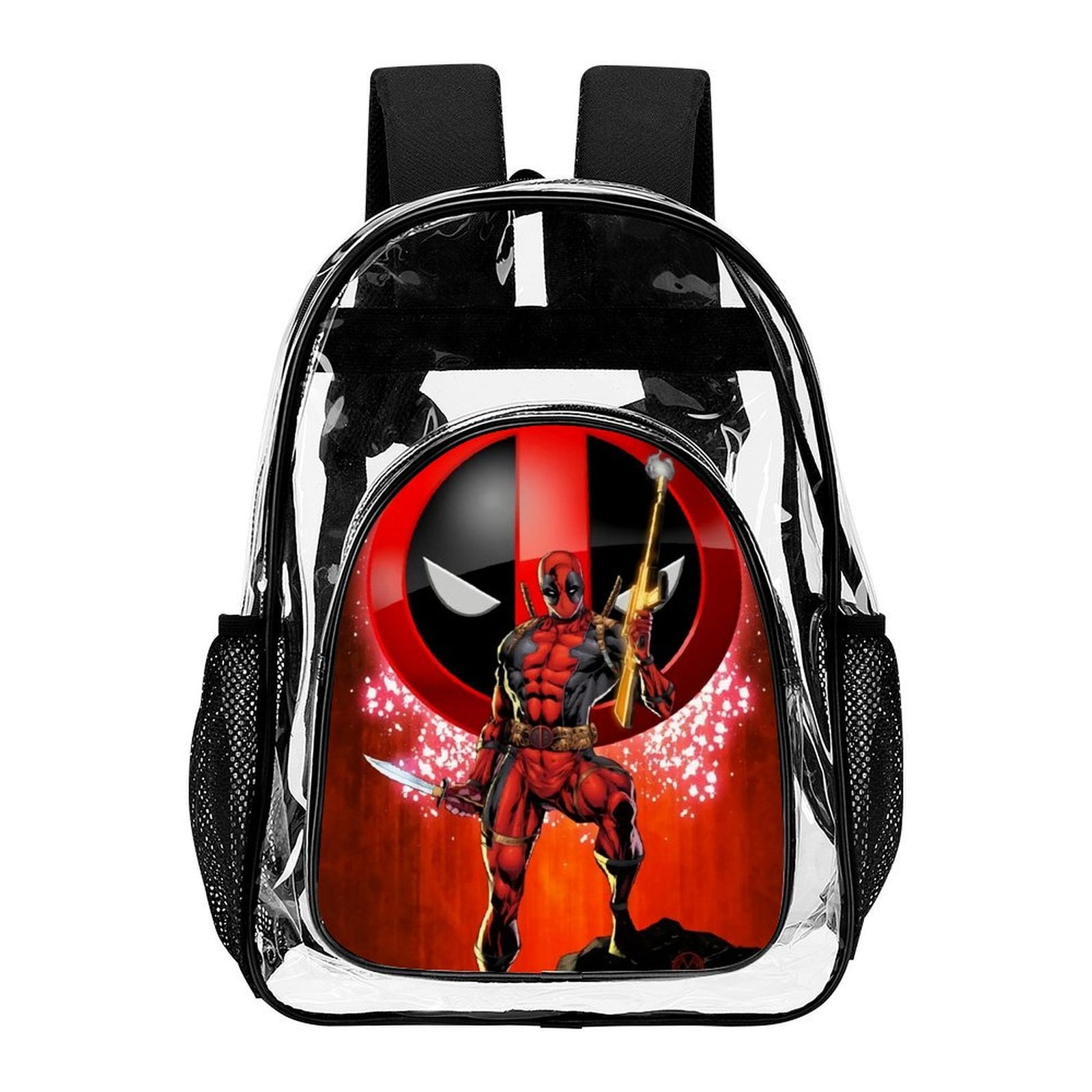 Deadpool 68 Clear Backpack Transparent Heavy Duty Bookbag Large PVC ...