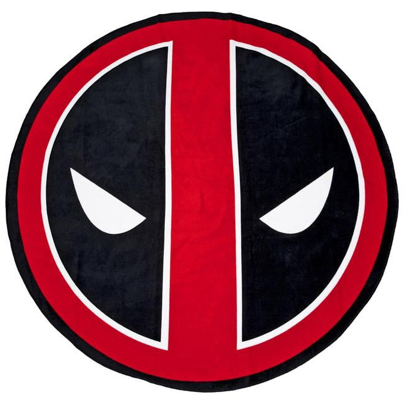 Deadpool 839378 50 in. Deadpool Face Logo Round Beach Towel - Walmart.com