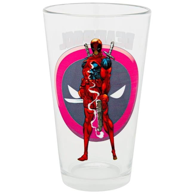 Deadpool Smoking Gun Pint Glass - Walmart.com