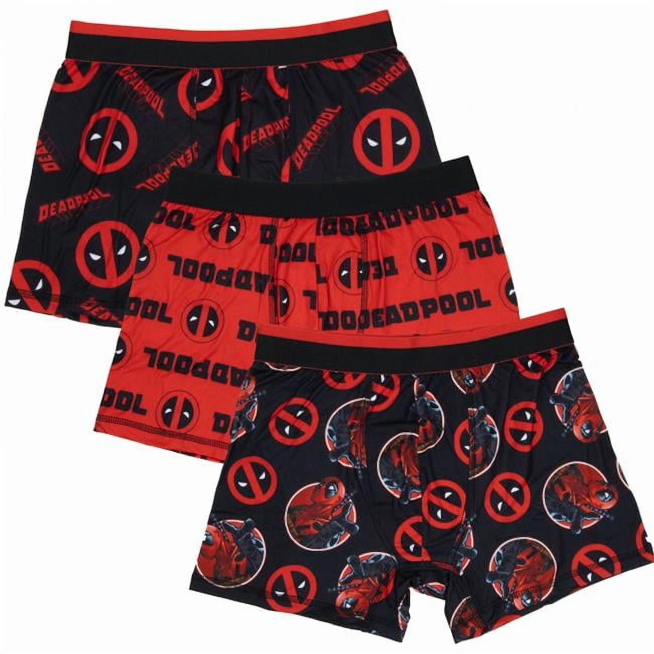 Deadpool 895293-large-36- Logo Patterns Pack of Boxer Briefs - Large ...