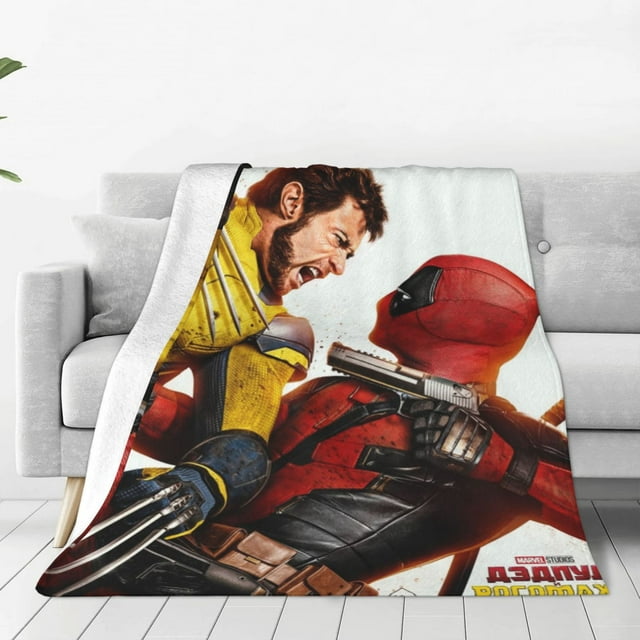 Deadpool And Wolverine (6) Throws Blanket Soft Flannel Warm Bed ...