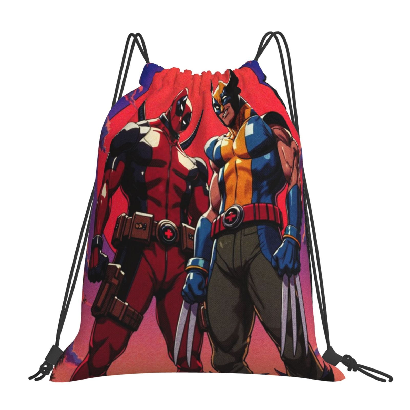 Deadpool And Wolverine Backpack Sports Gym Bag Lightweight Draw String ...
