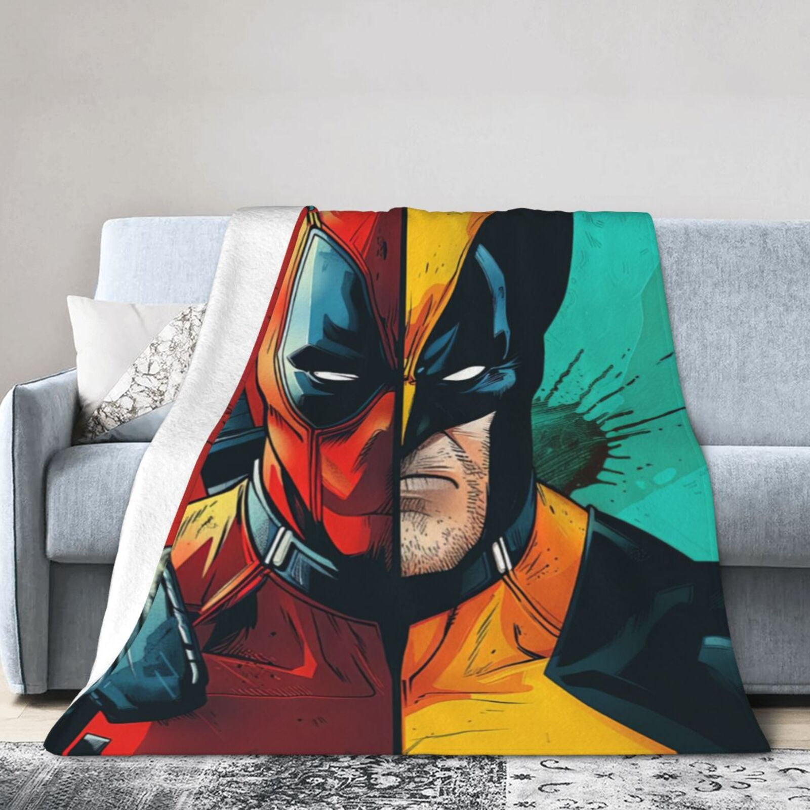 Deadpool And Wolverine Bed Blanket Soft Lightweight air conditioning ...