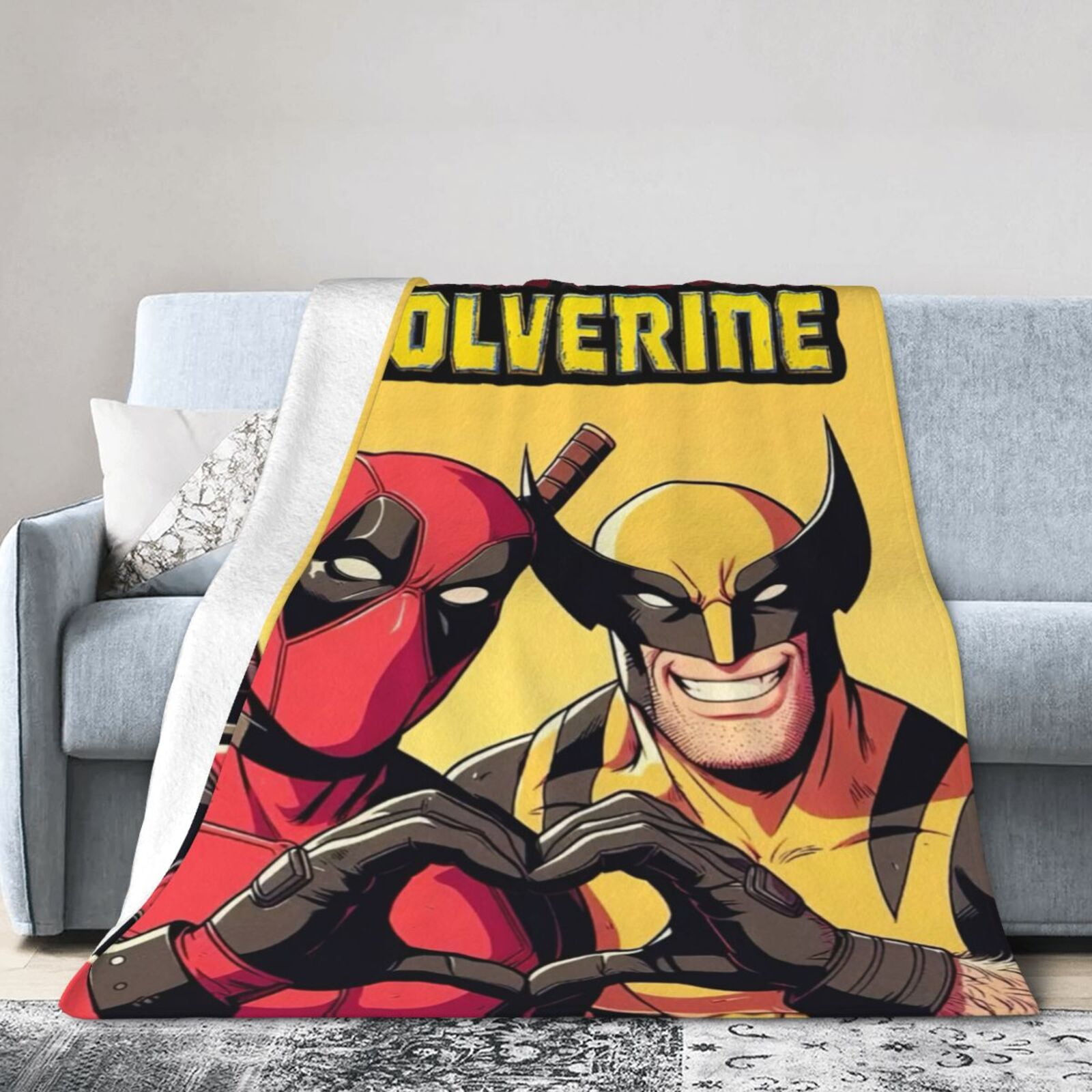 Deadpool And Wolverine Bed Blanket Soft Lightweight air conditioning ...