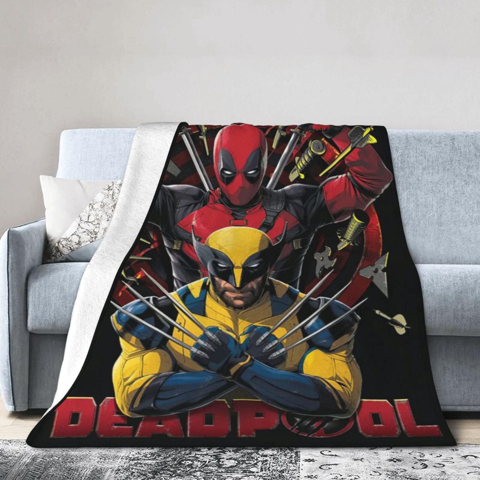 Deadpool And Wolverine Bed Blanket Soft Lightweight air conditioning ...