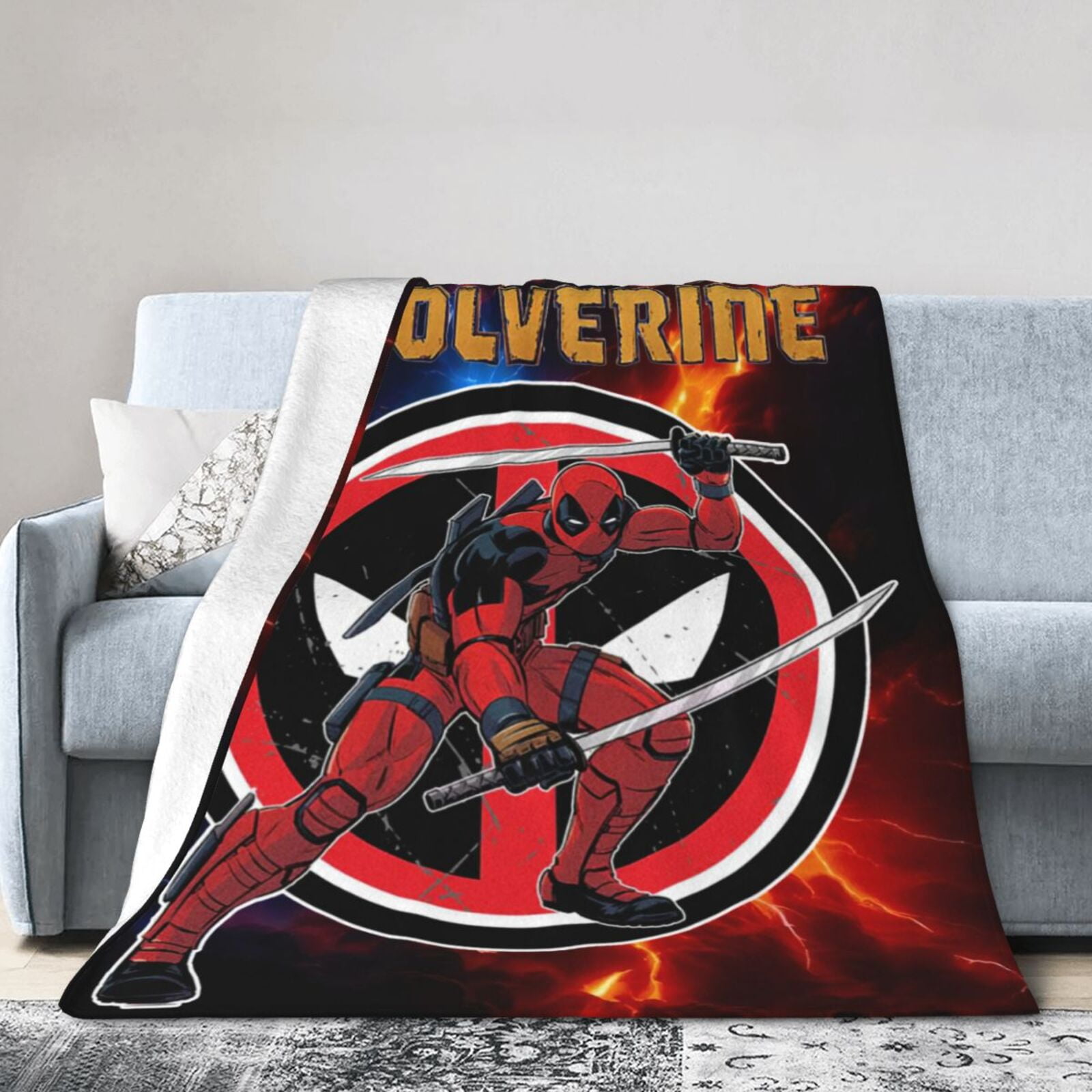Deadpool And Wolverine Bed Blanket Soft Lightweight air conditioning ...