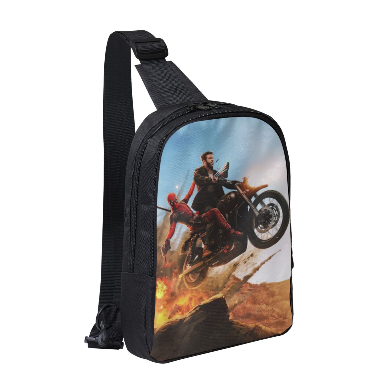 Deadpool And Wolverine Chest Bag with Dual Pockets, Crossbody Shoulder ...