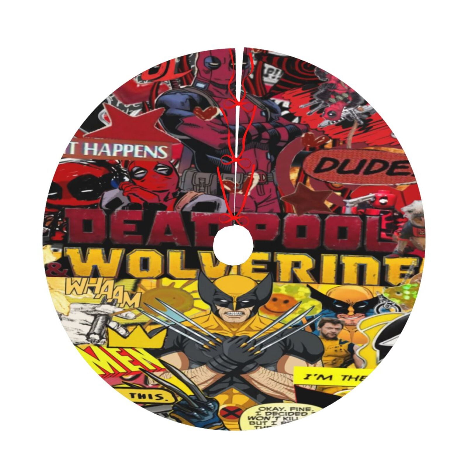 Deadpool And Wolverine Christmas Tree Skirt 48 Inch,Christmas ...