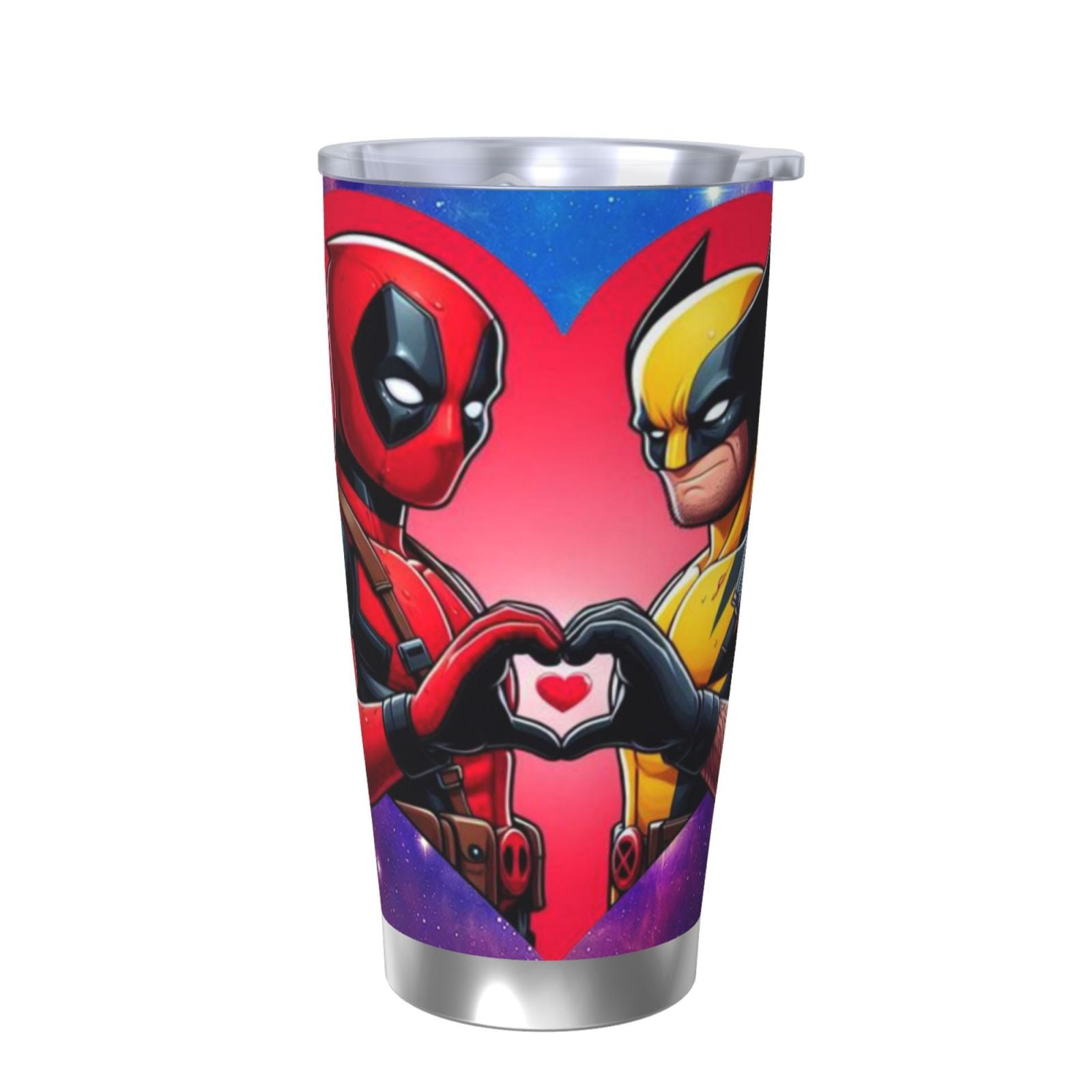 Deadpool And Wolverine Coffee Mug with Lid, 20 oz – Cupholder Friendly ...