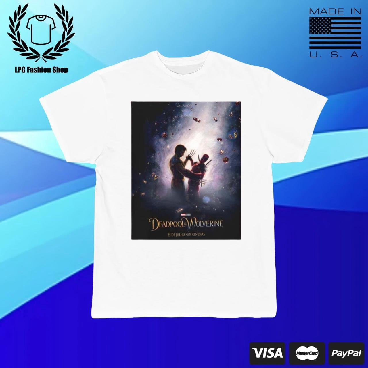 Deadpool And Wolverine Cosplay Beauty And The Beast poster T-Shirt ...