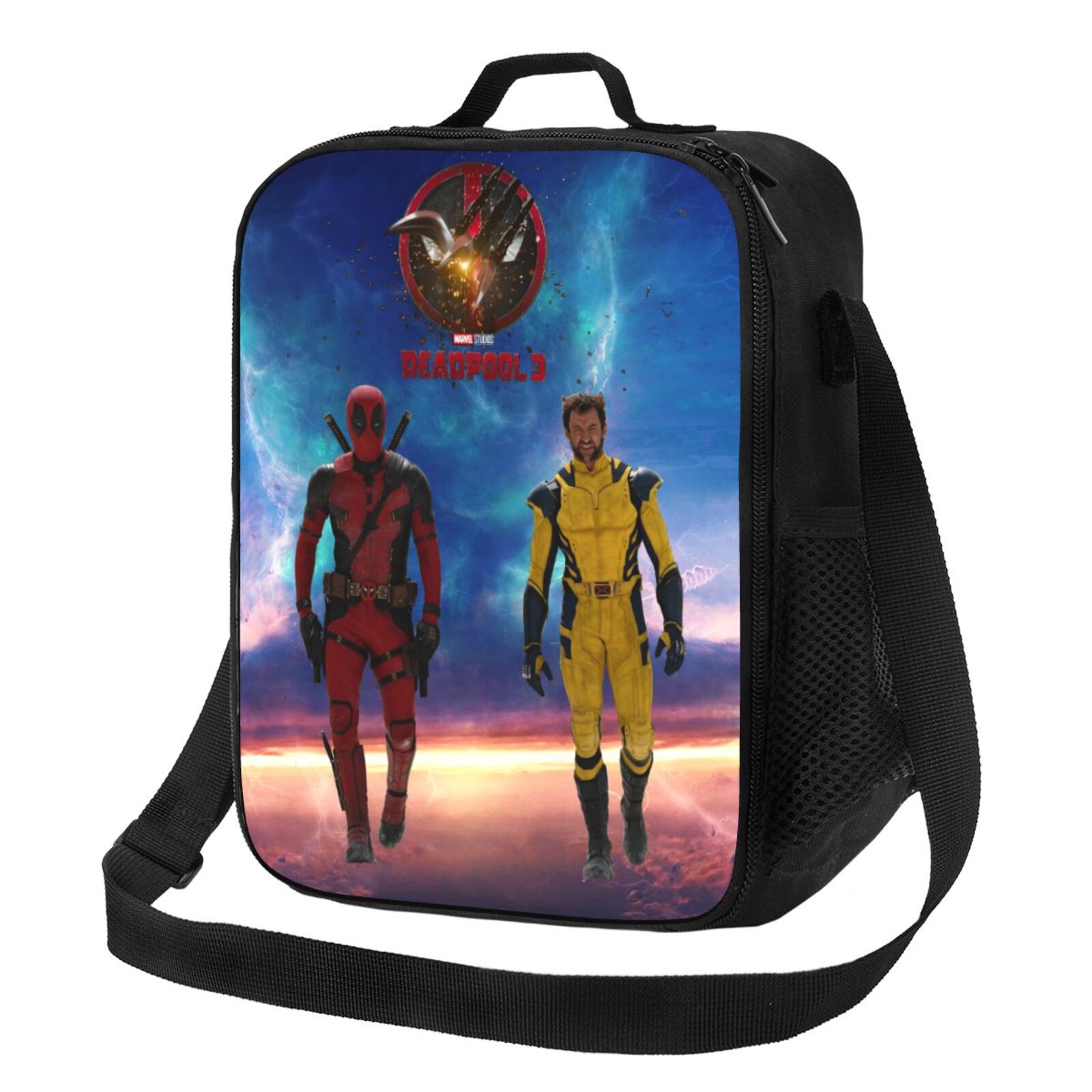 Deadpool And Wolverine Lunch Bag with Adjustable Shoulder Strap Outdoor ...