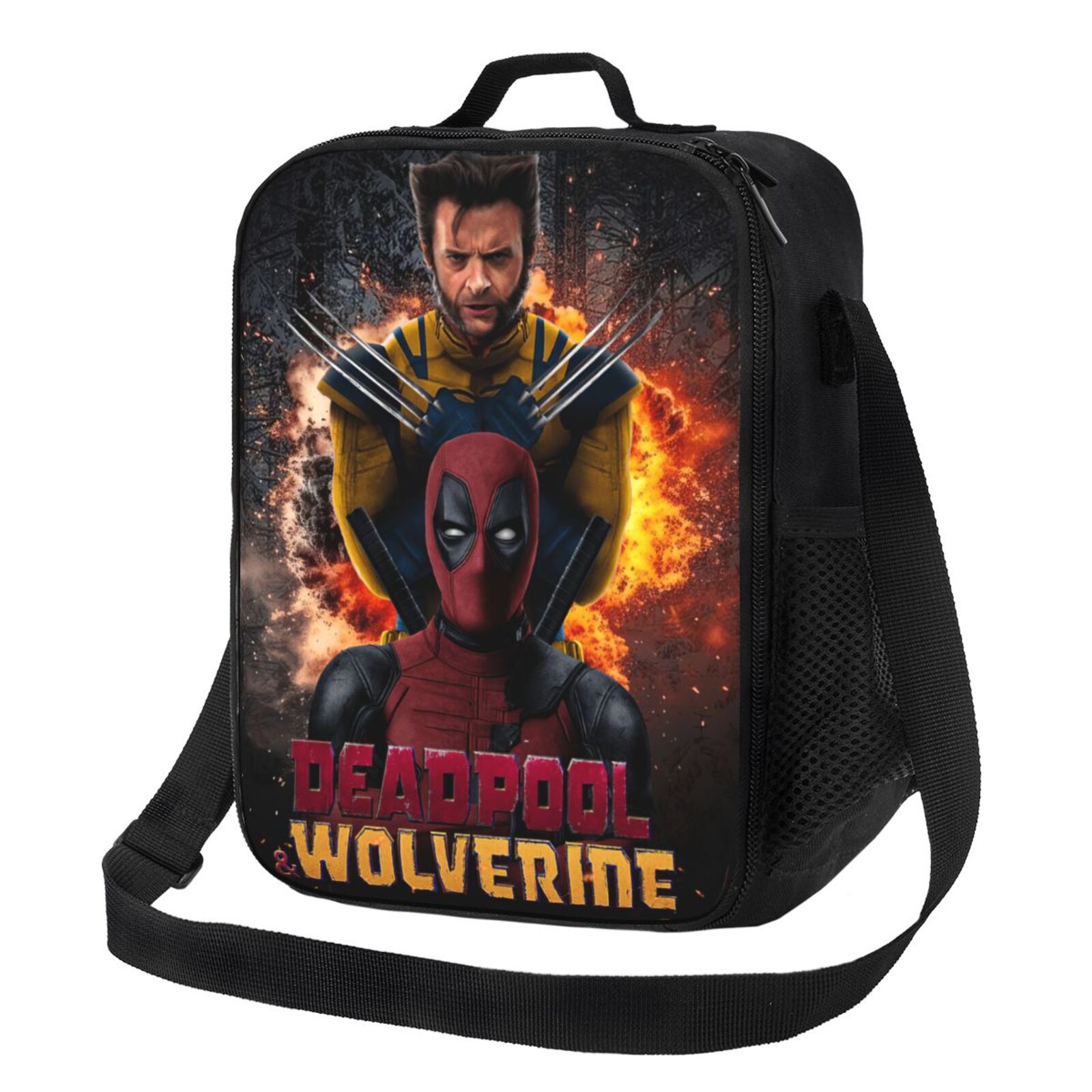 Deadpool And Wolverine Lunch Bag Insulated Thermal Boxes with Shoulder ...