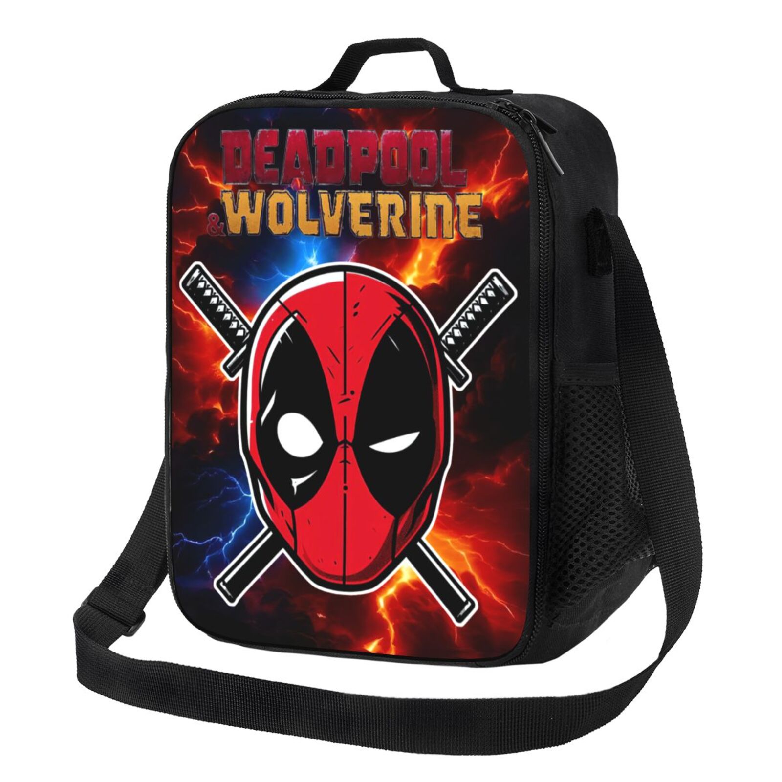 Deadpool And Wolverine Lunch Bag Insulated Thermal Boxes with Shoulder ...