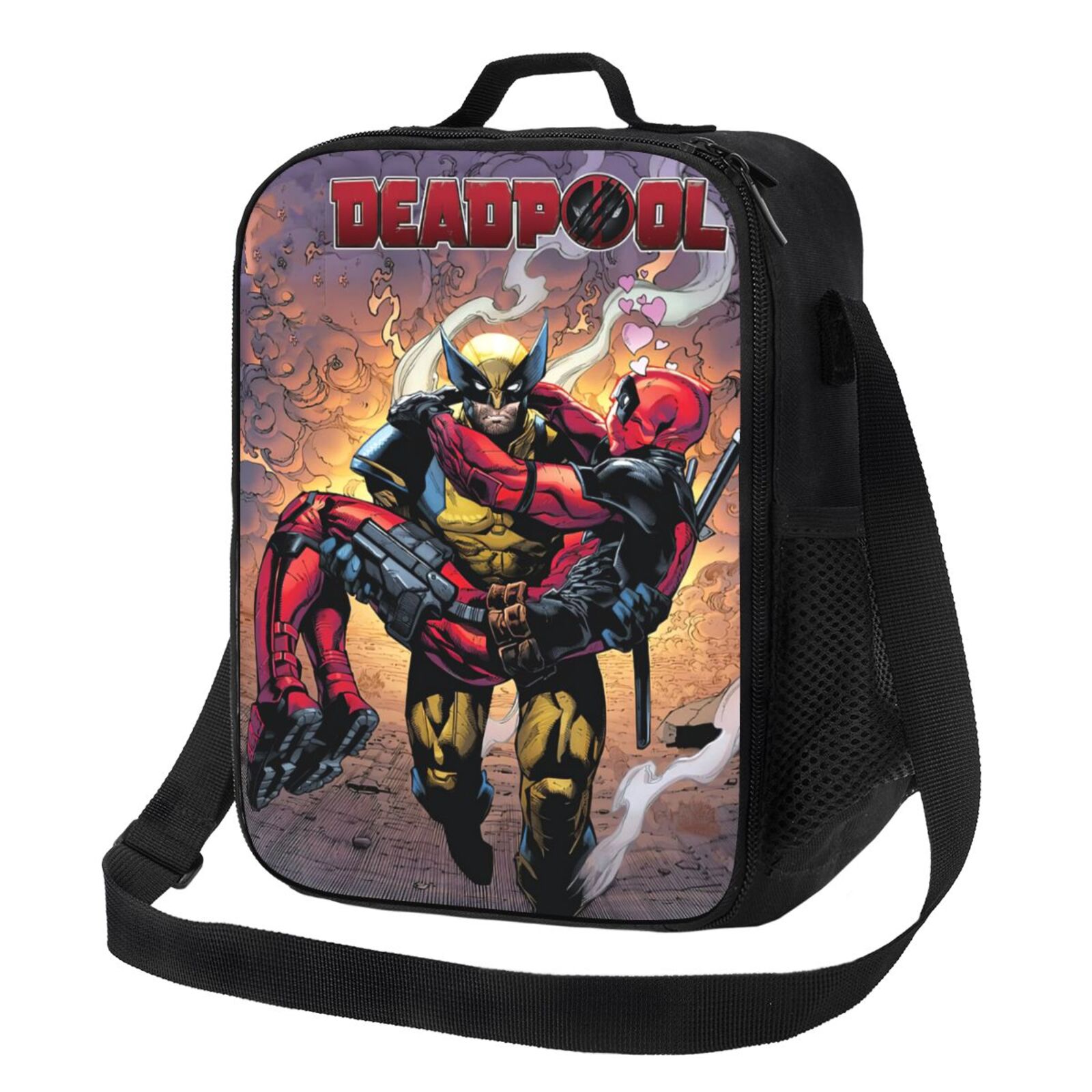 Deadpool And Wolverine Lunch Bag Insulated Thermal Boxes with Shoulder ...