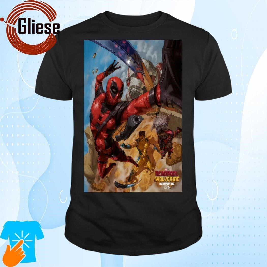 Deadpool And Wolverine Movie 2024 Limited Poster T-shirt - Walmart.com