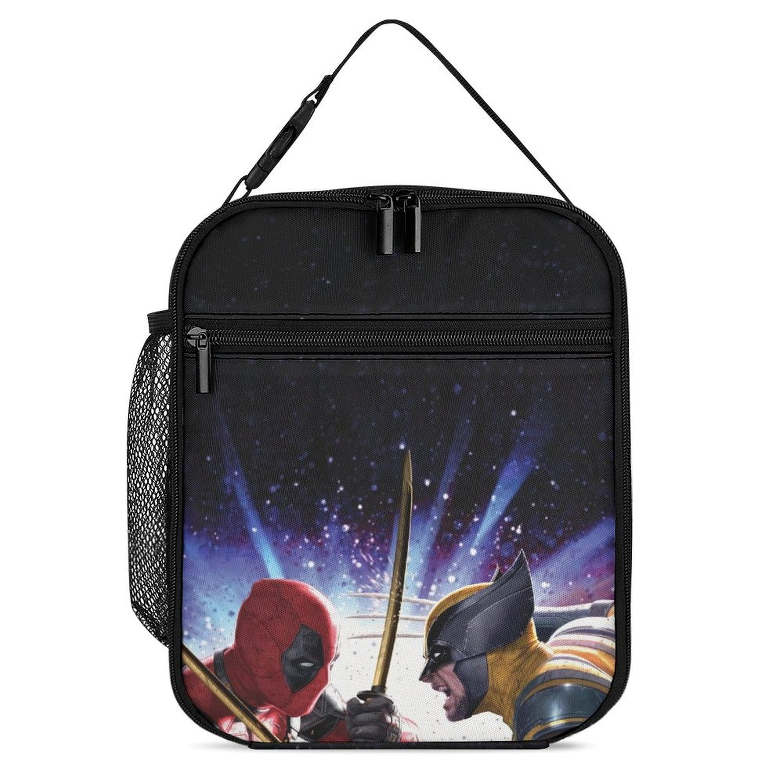 Deadpool And Wolverine Showdown Custom Text Lunch Bag With Satchel ...