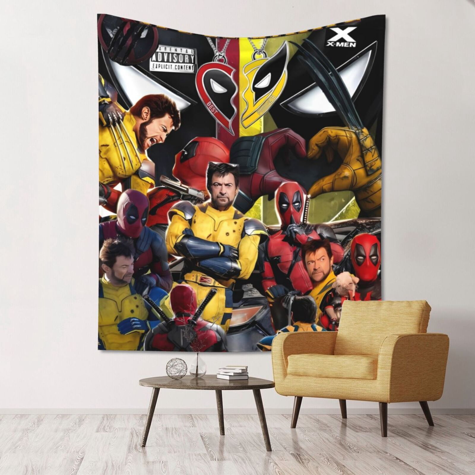 Deadpool And Wolverine Tapestry Room Decor Pictures Artwork Decorations ...