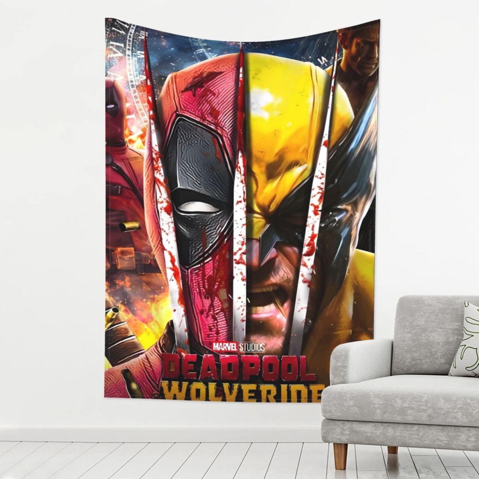 Deadpool And Wolverine Tapestry Room Decor Pictures Artwork Decorations ...