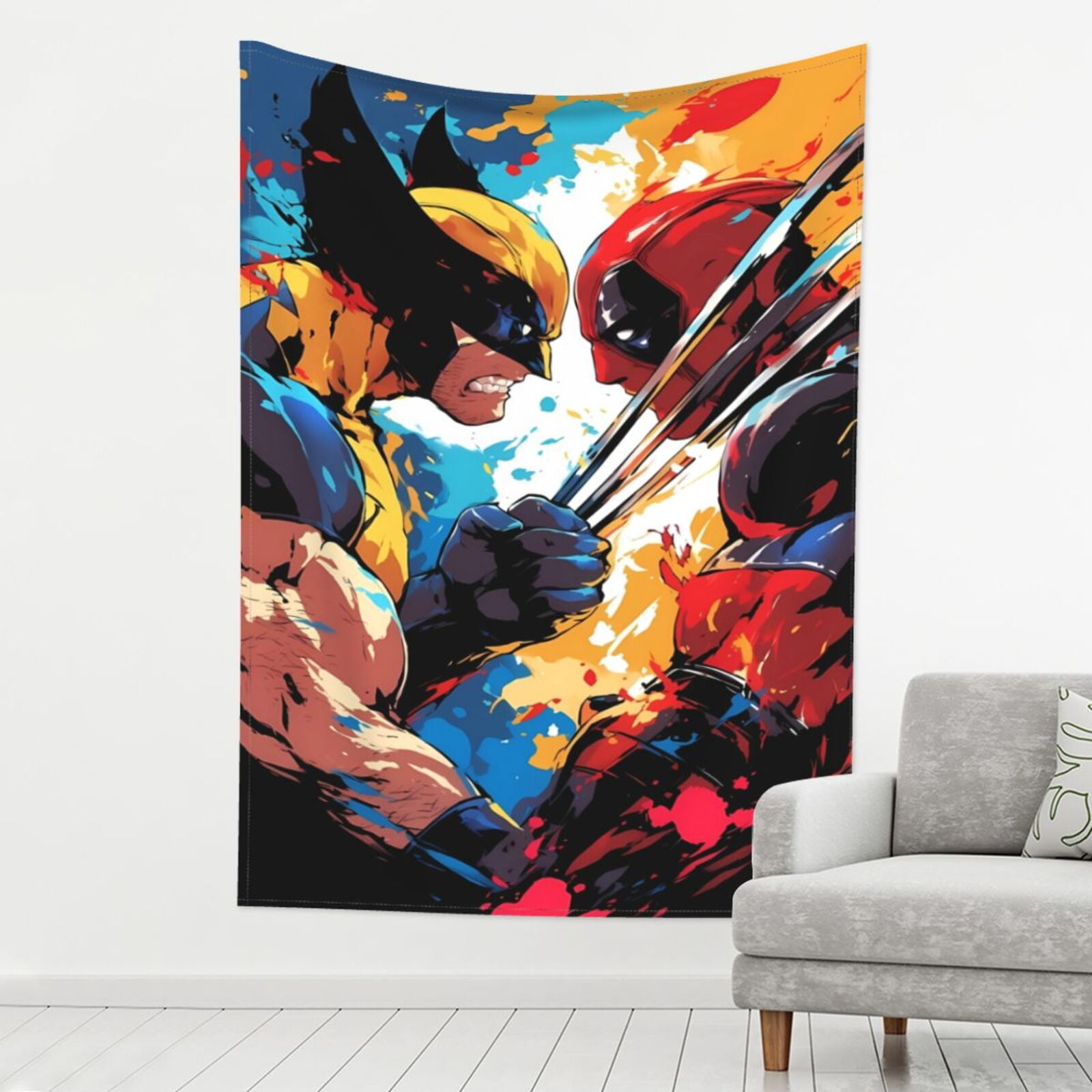 Deadpool And Wolverine Tapestry Room Decor Pictures Artwork Decorations ...
