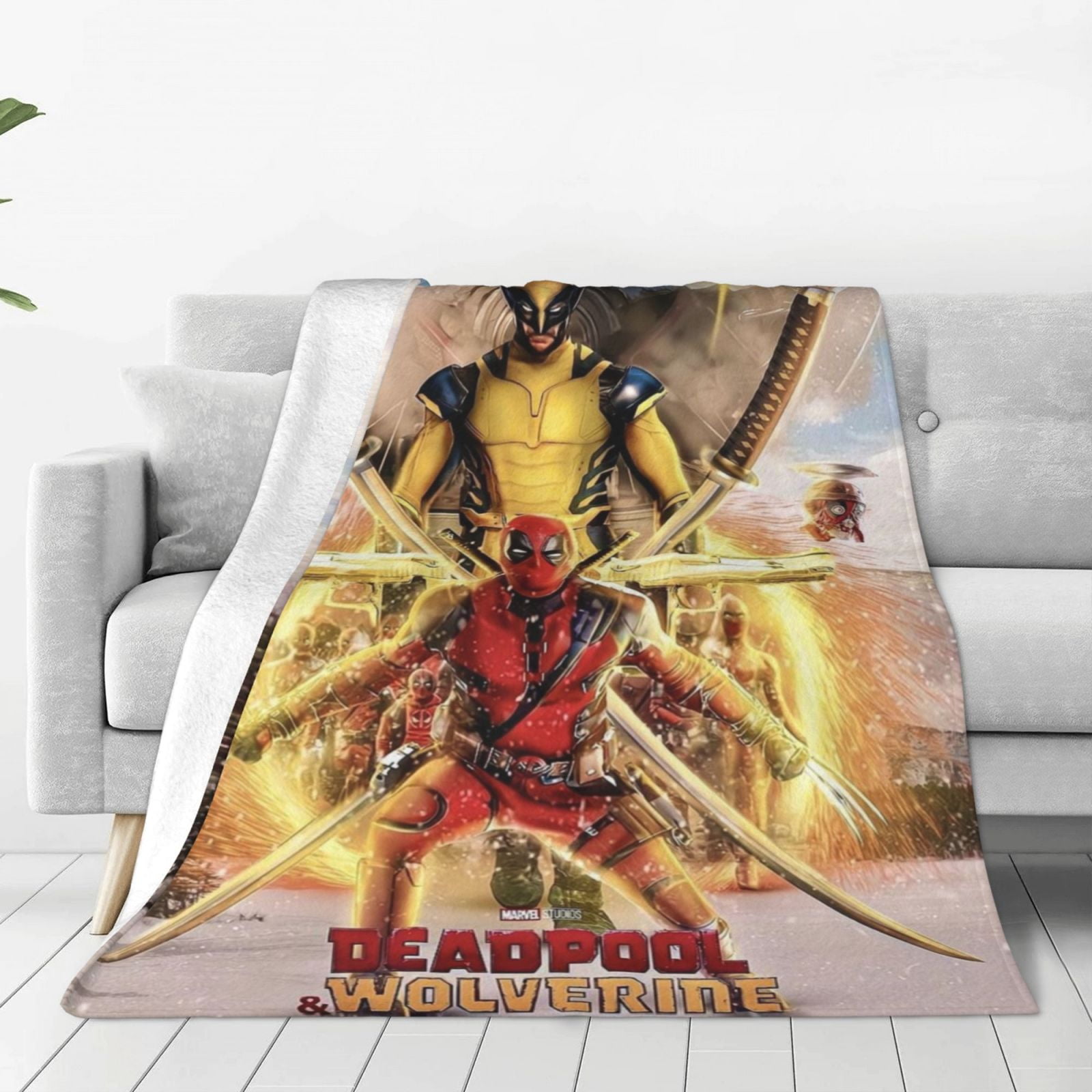 Deadpool And Wolverine Throw Blanket - Fuzzy Blanket Super Soft ...