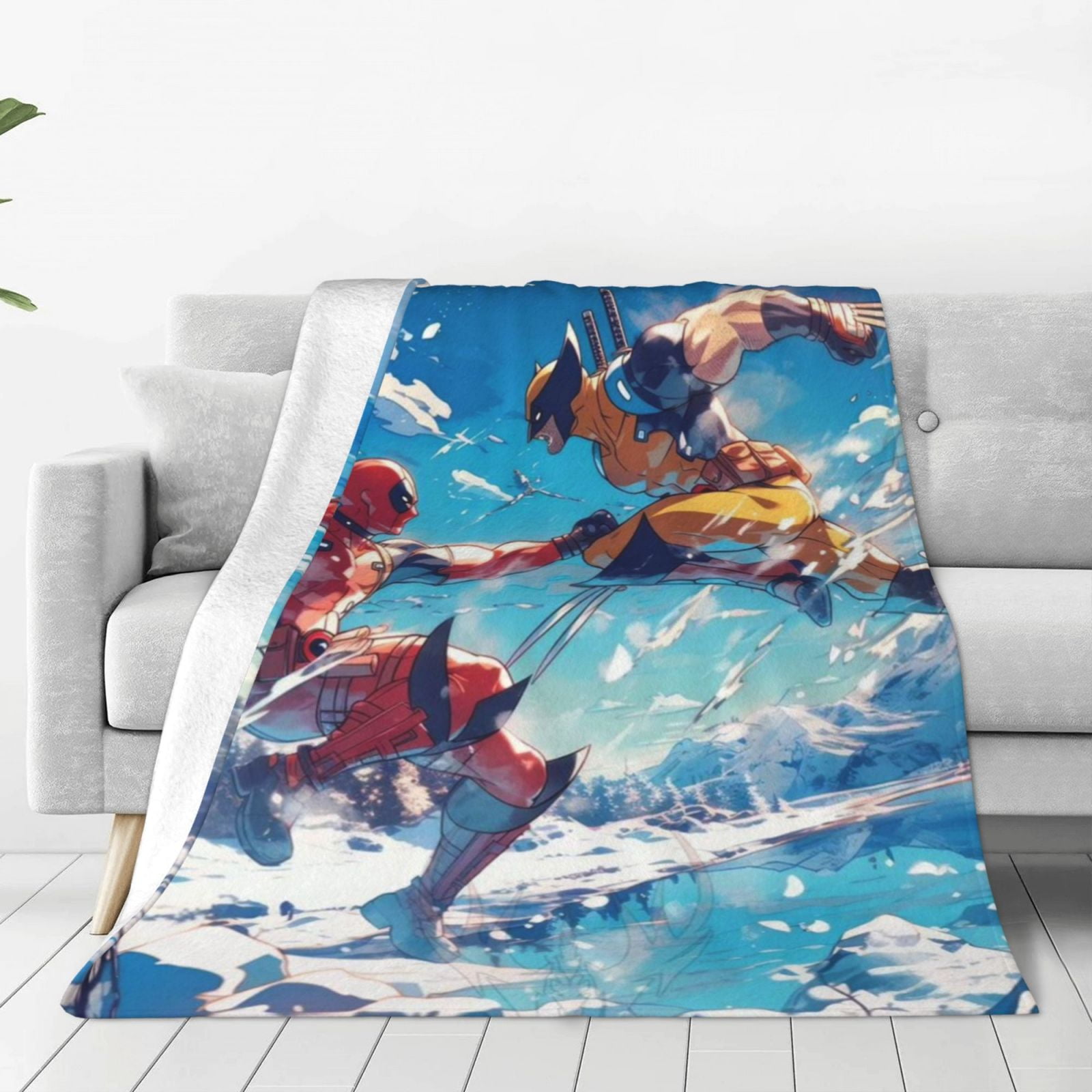 Deadpool And Wolverine Throw Blanket - Fuzzy Blanket Super Soft ...