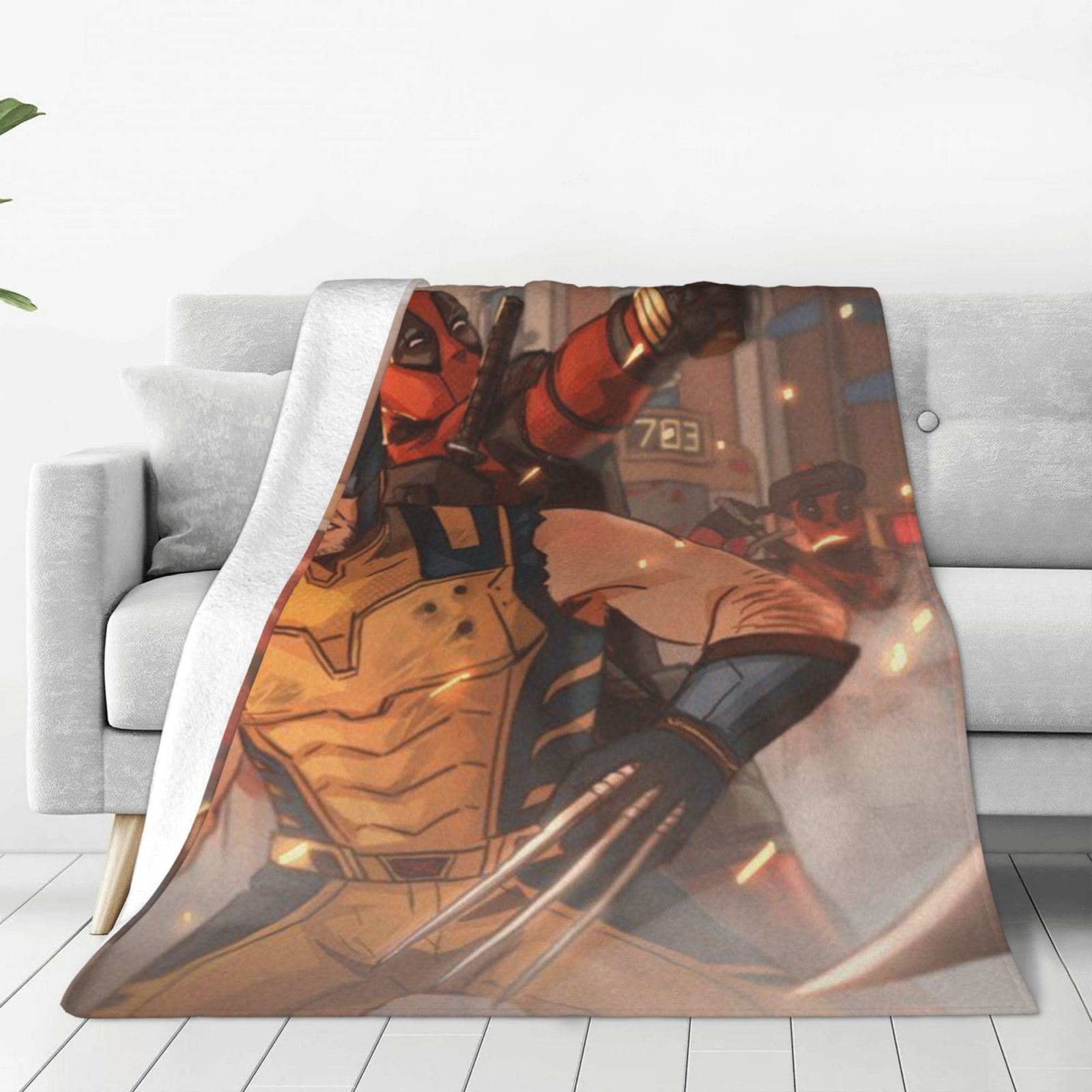 Deadpool And Wolverine Throw Blanket - Fuzzy Blanket Super Soft ...