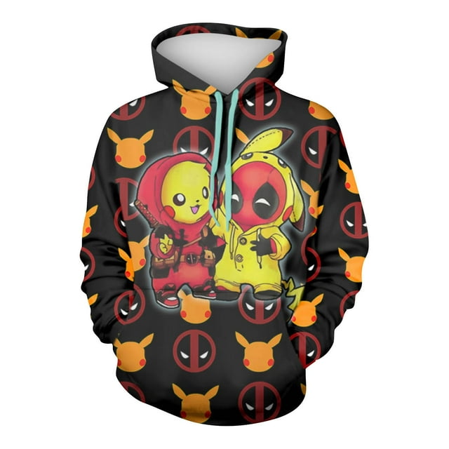 Deadpool And Wolverine Toys Deadpool Mens Graphic Hoodie Superhero