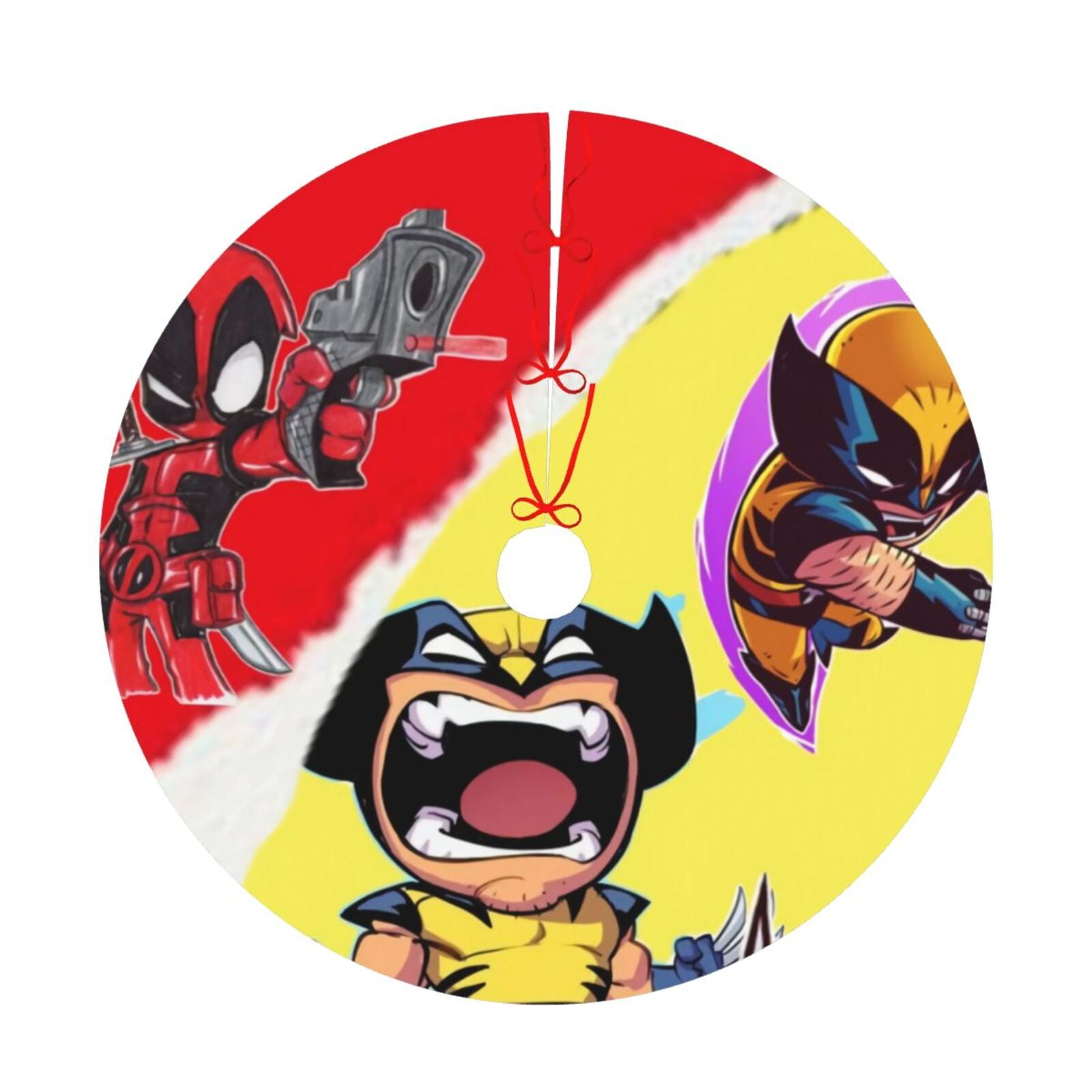 Deadpool And Wolverine Wallpaper Christmas Tree Skirt 30 Inch,Christmas ...