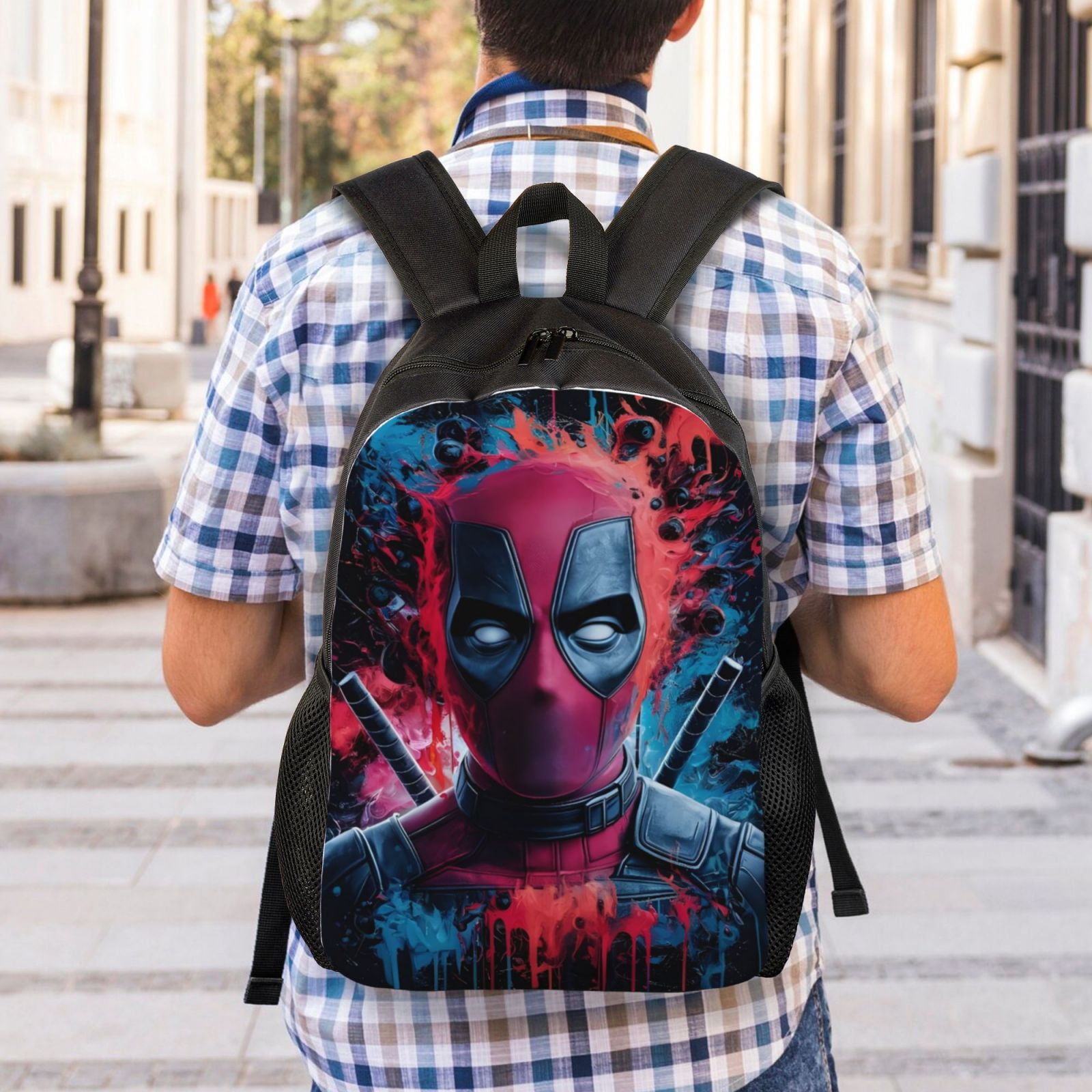 Deadpool Anime Backpack Travel Bag 3d Printing Casual Daypack ...