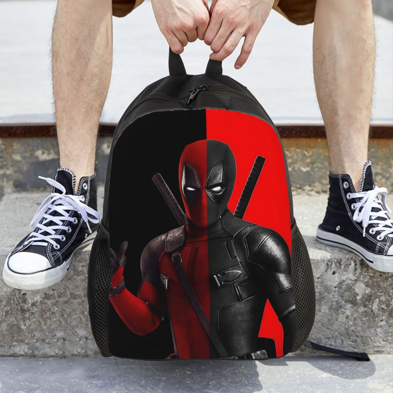 Deadpool Anime Backpack Travel Bag 3d Printing Casual Daypack ...