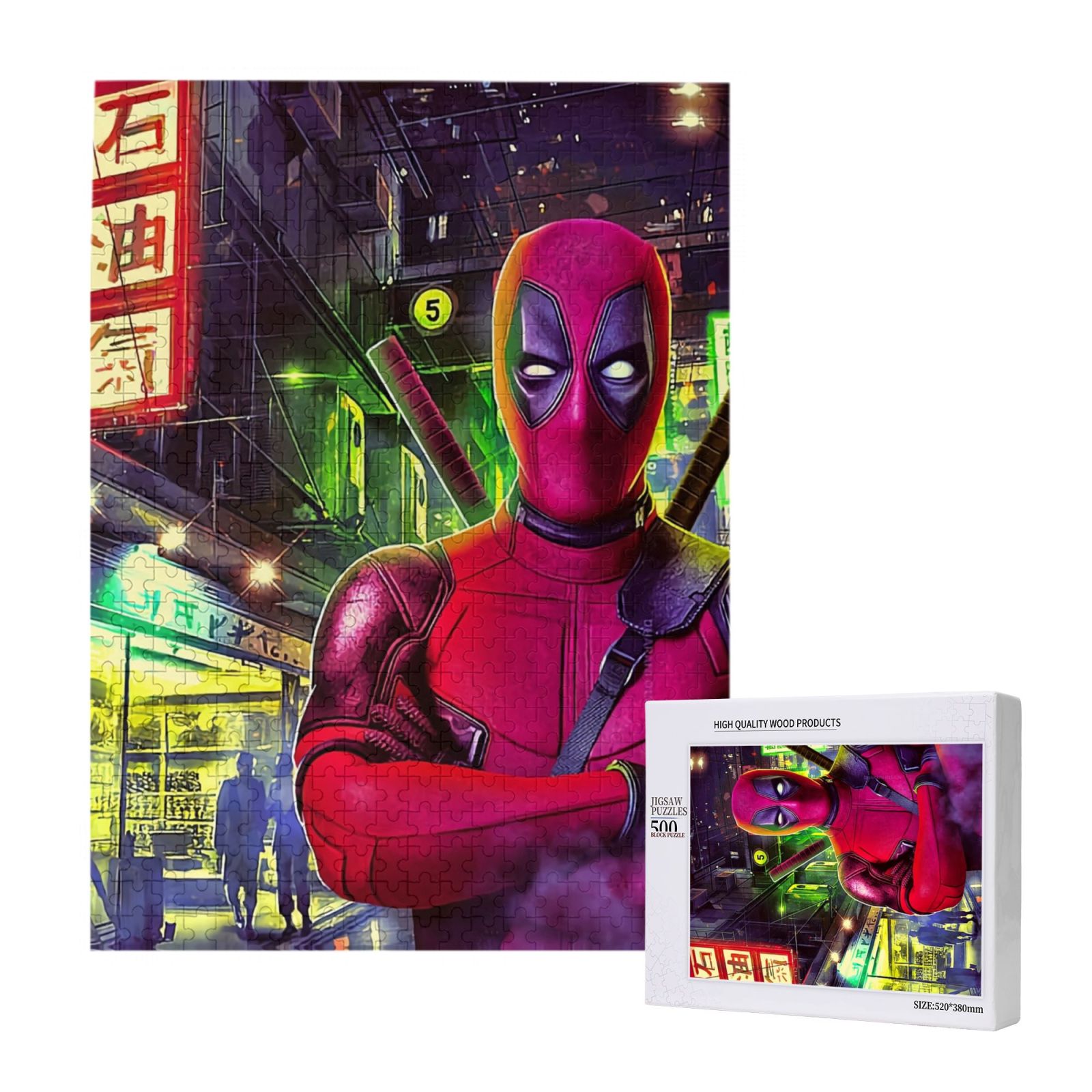 Deadpool Anime Puzzles Boys Girls Teens 300/500/1000 Piece Wooden ...