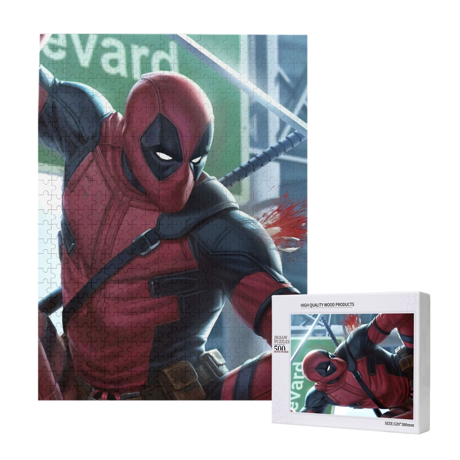Deadpool Anime Puzzles Boys Girls Teens 300/500/1000 Piece Wooden ...