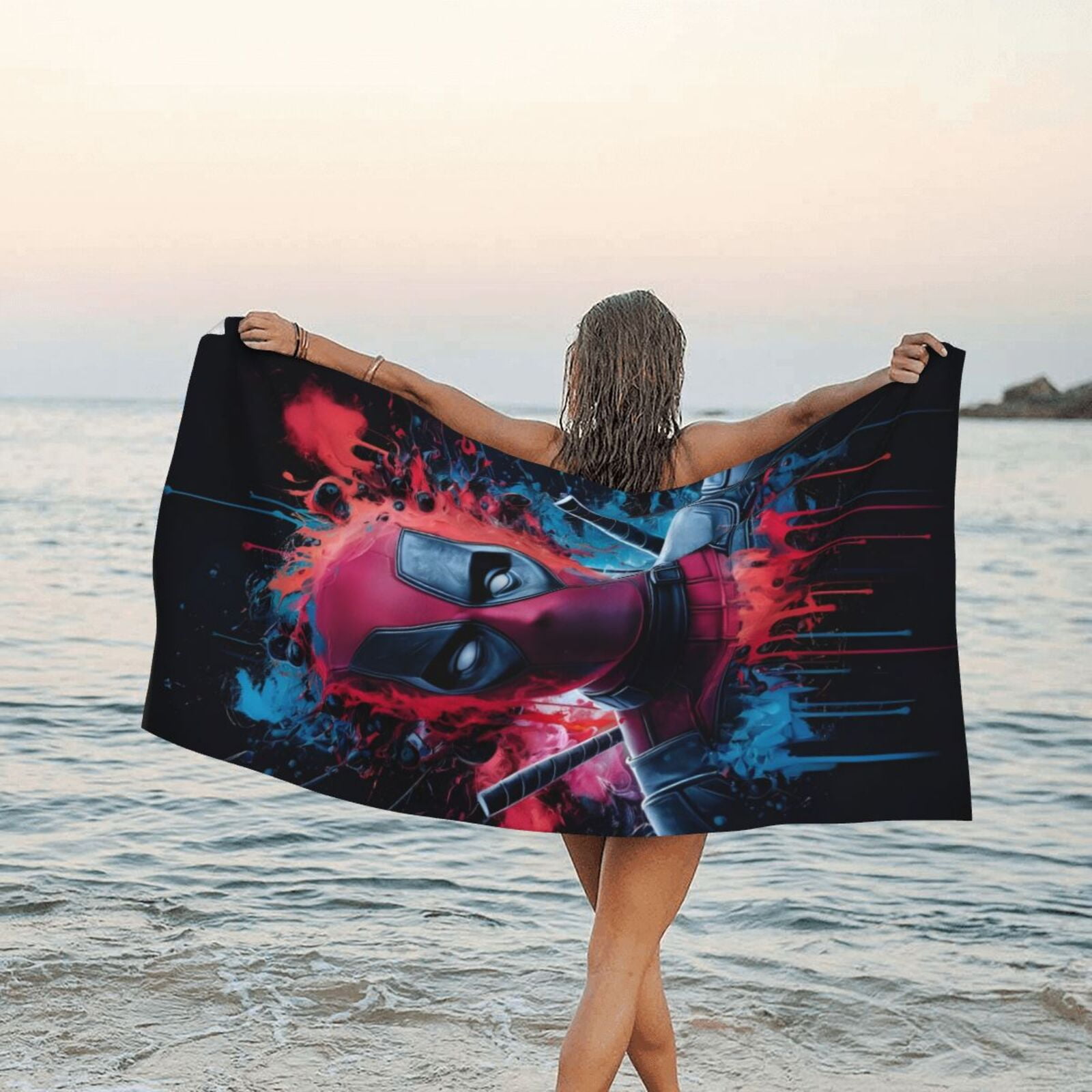 Deadpool Anime Towels, Absorbent Quick Drying Luxury Beach Towels, Bath ...