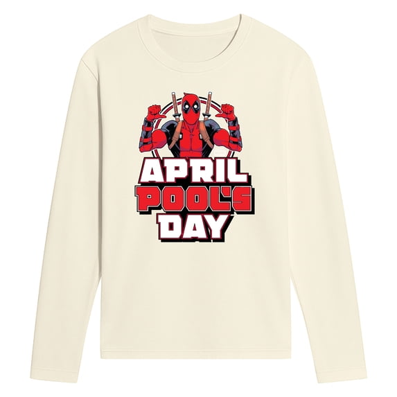 Deadpool - April Pool's Day - Men's Long Sleeve Graphic T-Shirt ...
