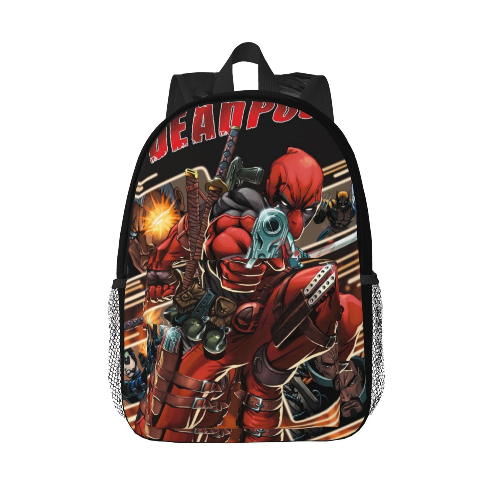 Deadpool-Attack Backpacks with Side Pockets-Durable,Lightweight Laptop ...