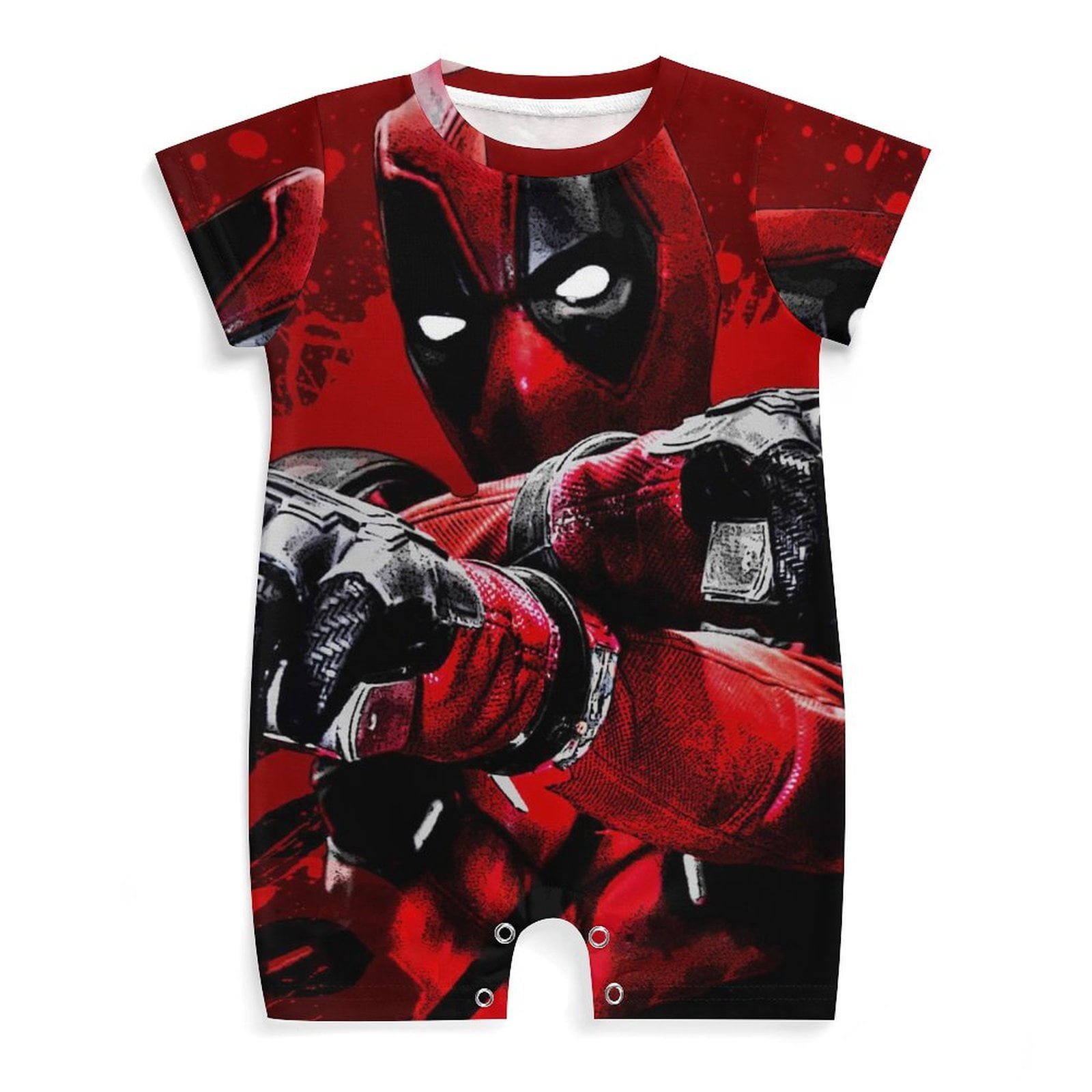 Deadpool Baby Boy Girl Short Sleeve Romper Clothing Set Print Cartoon ...
