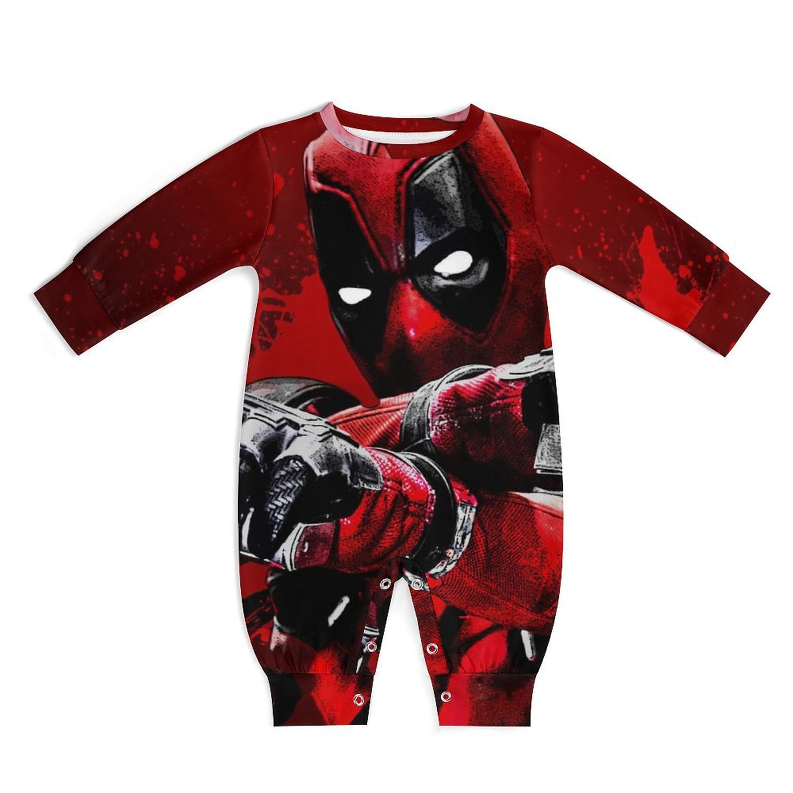 Deadpool Baby Romper Jumpsuits, Long Sleeve Footless One-Piece Outfits ...