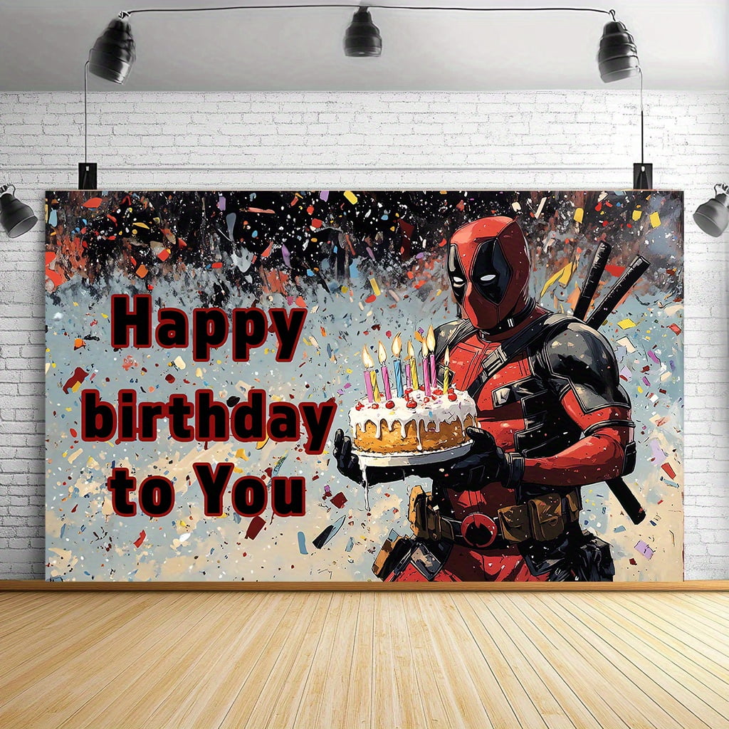 Deadpool Backdrop for Happy Birthday Party Decorations Deadpool ...