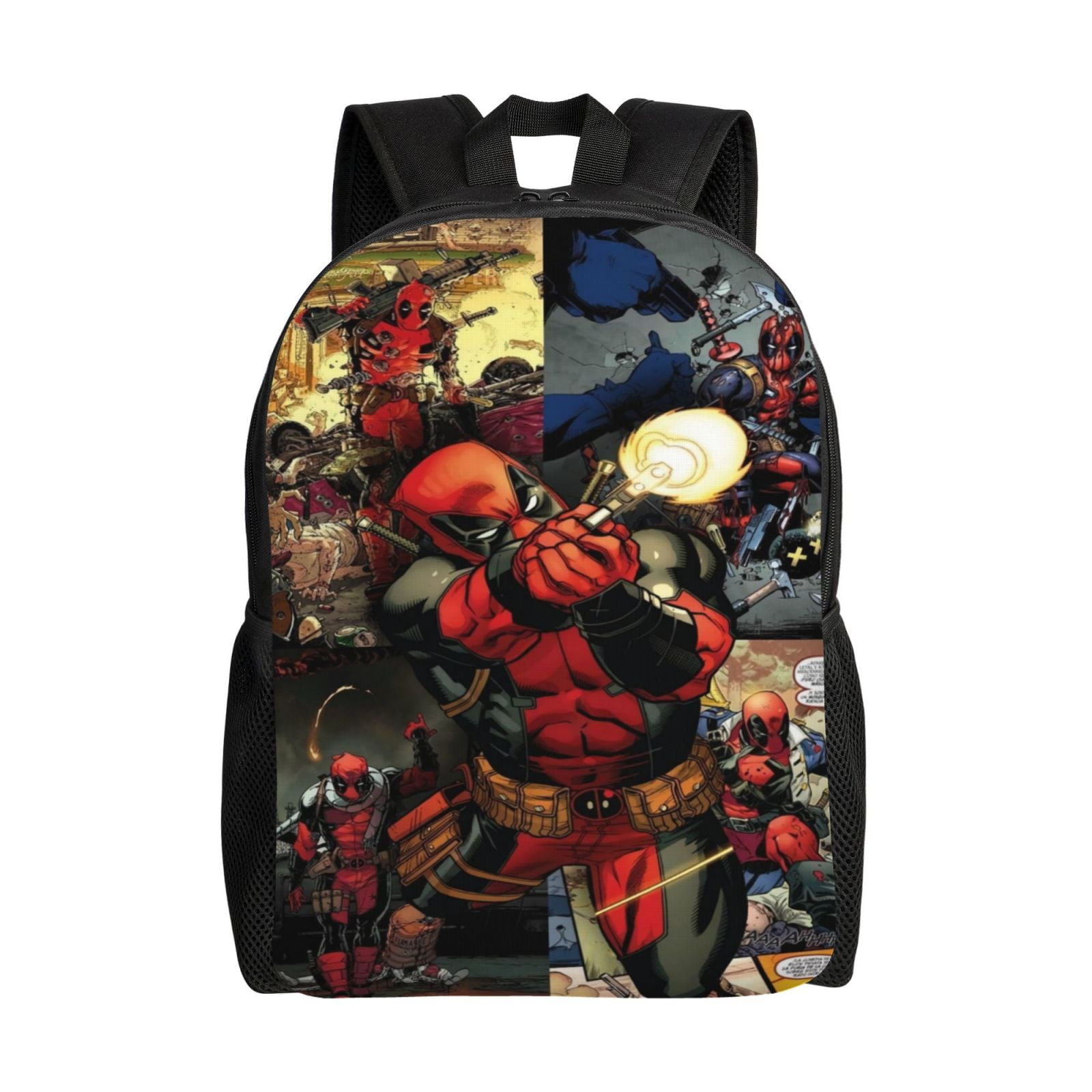 Deadpool Backpack, 3D Printed Cartoon Laptop Bag Bookbag, Lightweight ...
