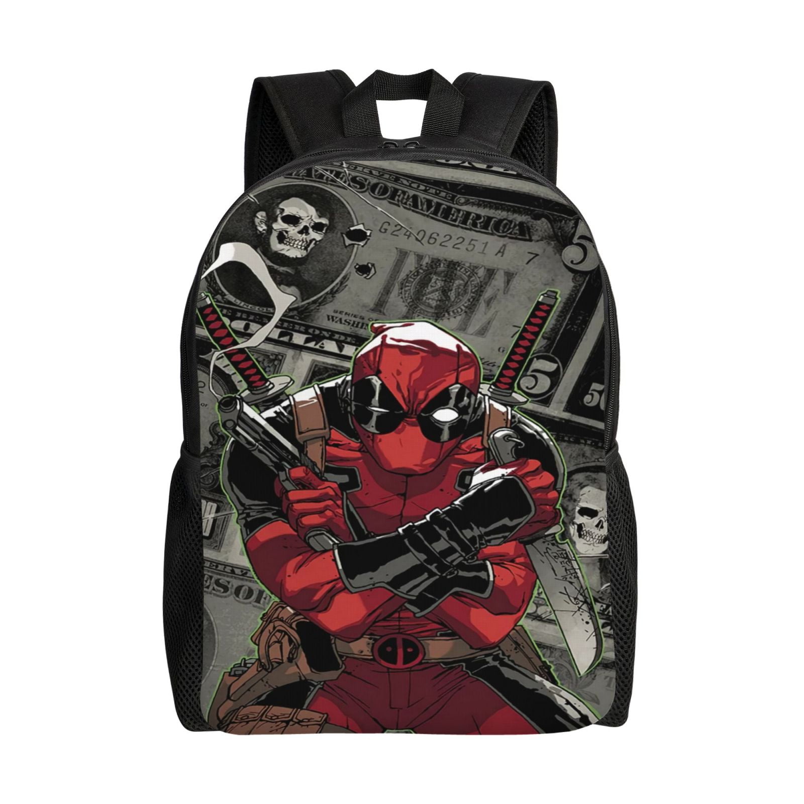 Deadpool Backpack, 3D Printed Cartoon Laptop Bag Bookbag, Lightweight ...