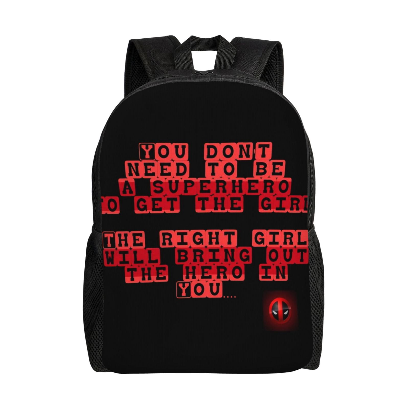 Deadpool Backpack, 3D Printed Cartoon Laptop Bag Bookbag, Lightweight ...
