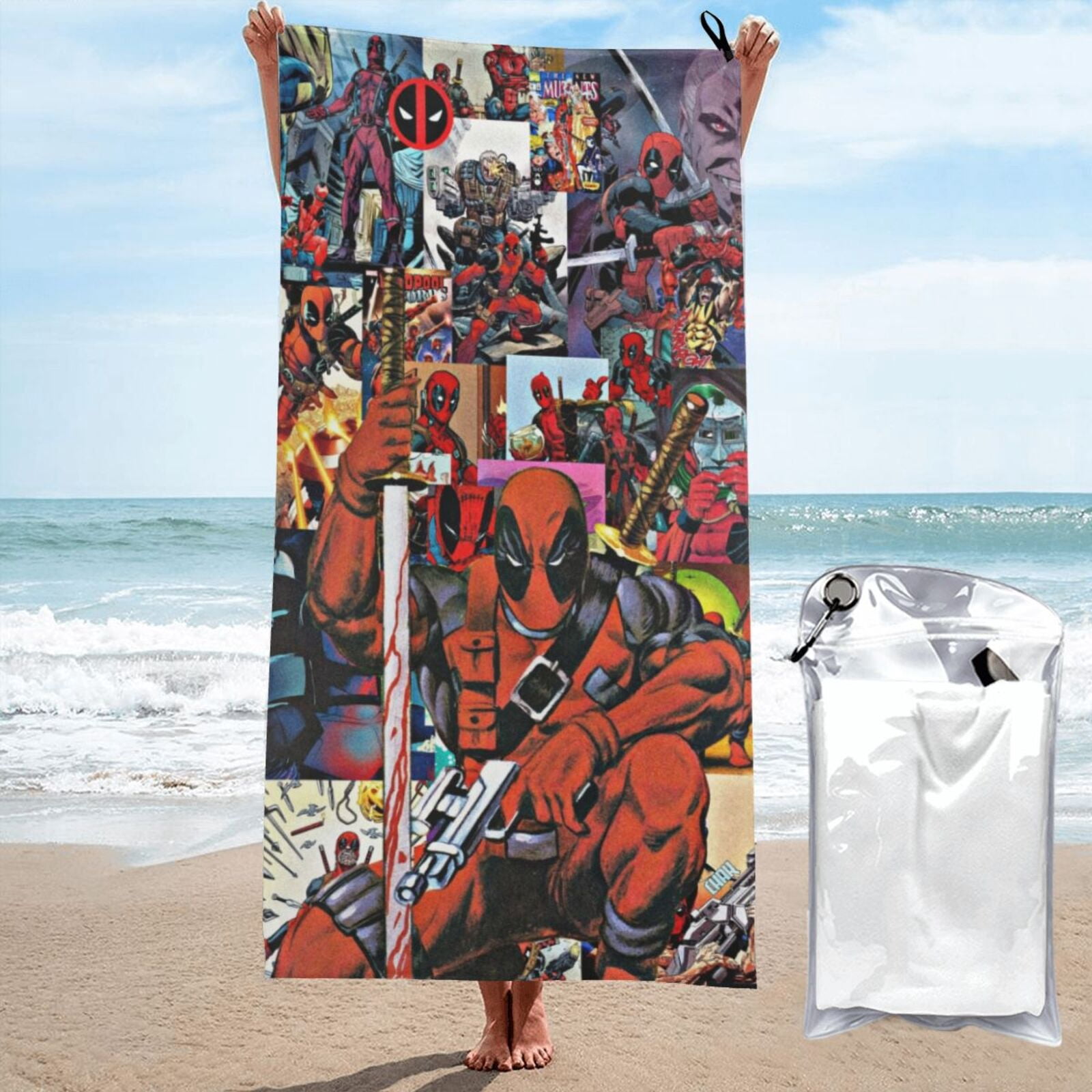 Deadpool Beach Towel, Soft Lightweight Quick Dry Absorbent Large Bath ...