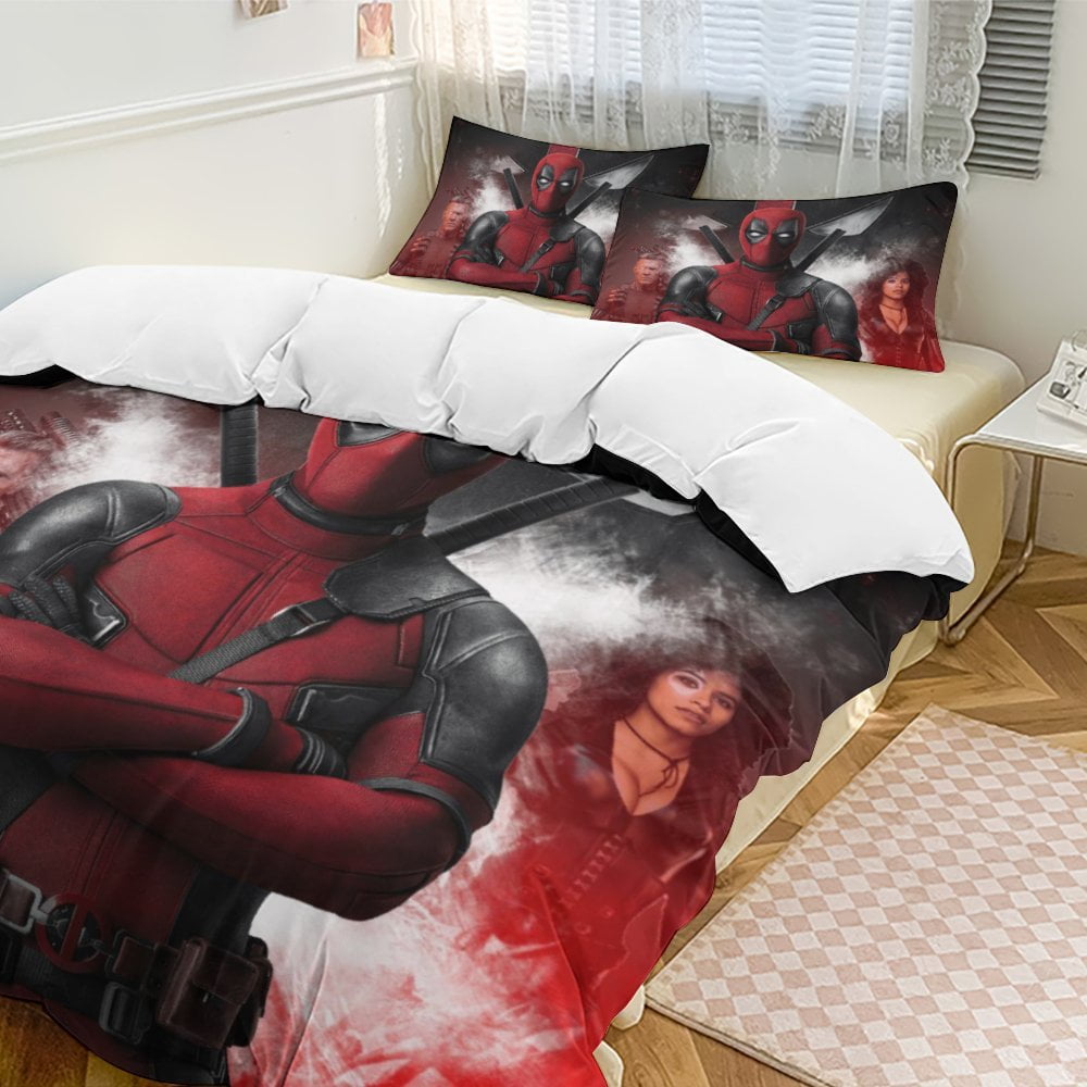 Deadpool Bedding Comforter Sets, 3-Piece Bedding Set Soft Warm Bed Set ...