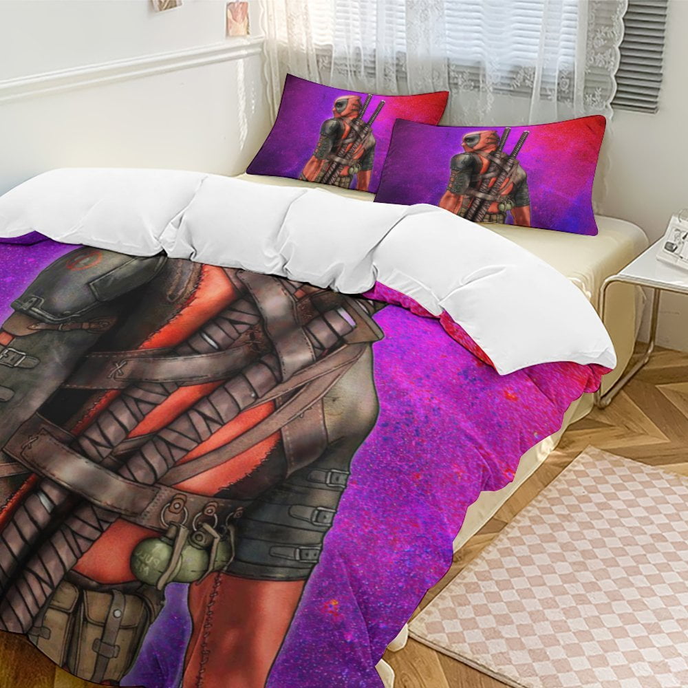 Deadpool Bedding Comforter Sets, 3-Piece Bedding Set Soft Warm Bed Set ...