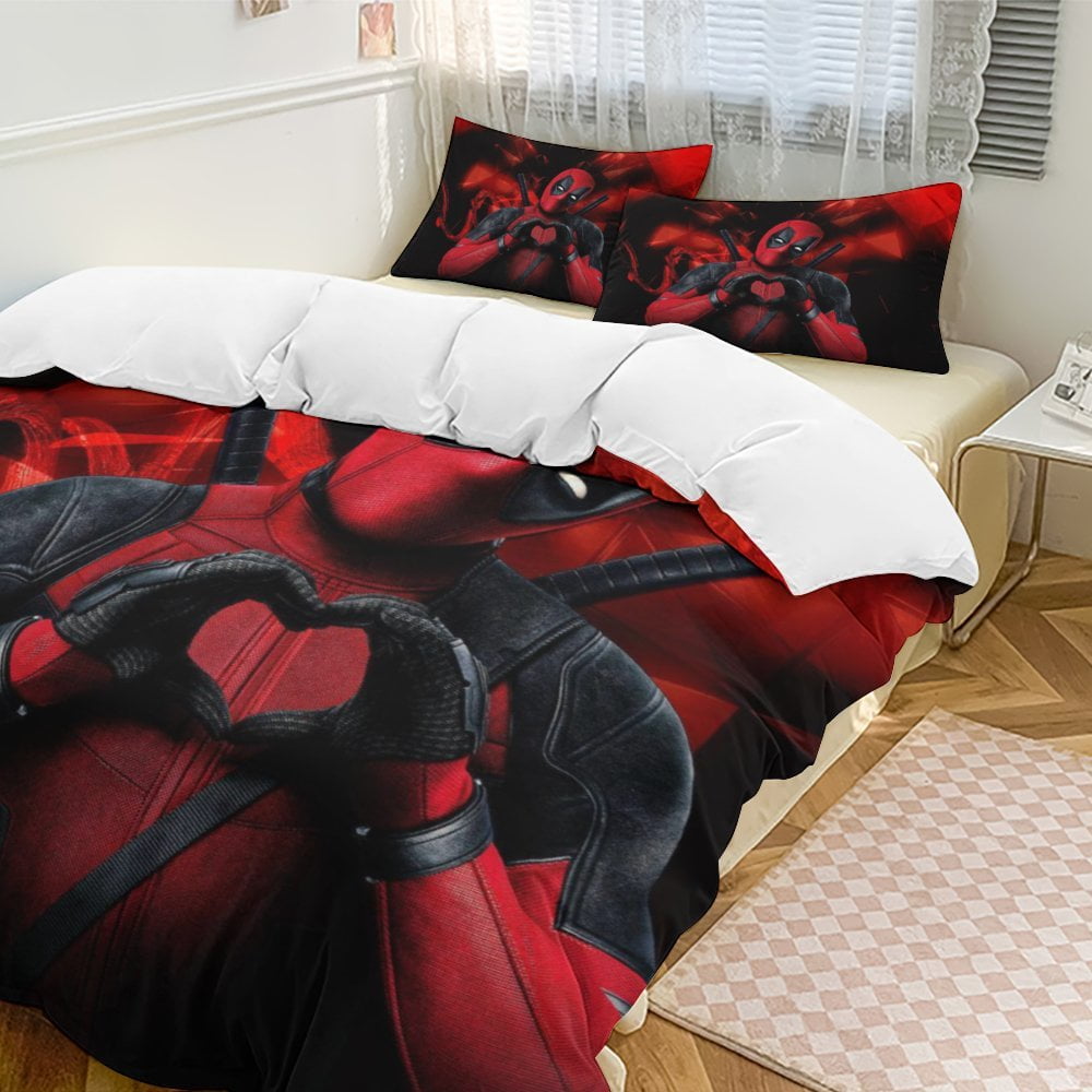 Deadpool Bedding Comforter Sets, 3-Piece Bedding Set Soft Warm Bed Set ...