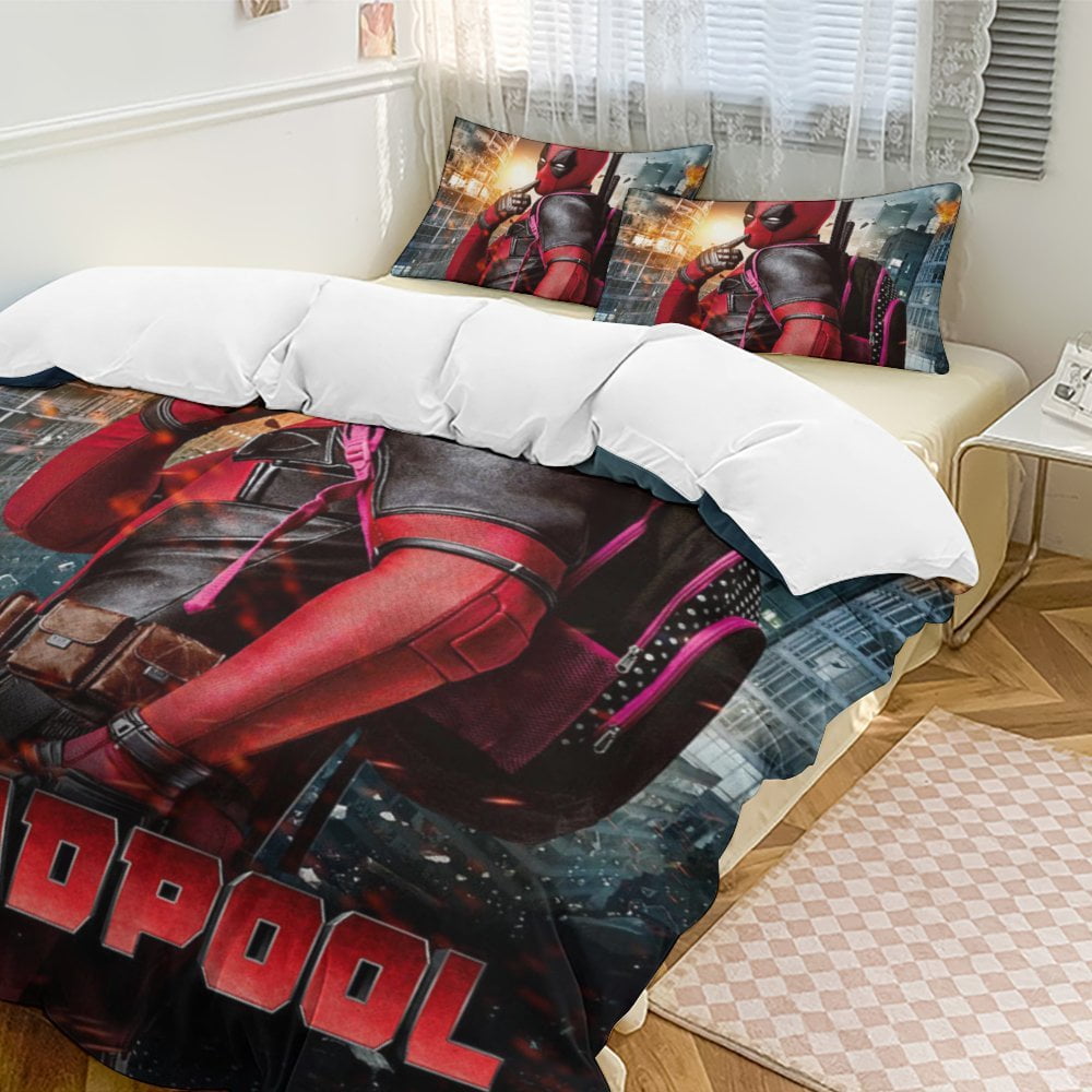 Deadpool Bedding Comforter Sets, 3-Piece Bedding Set Soft Warm Bed Set ...